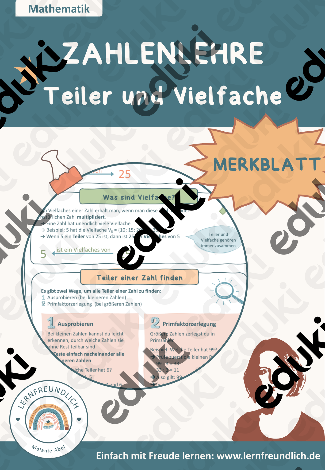 Merkblatt: Teiler und Vielfache - Teiler finden – Unterrichtsmaterial ...