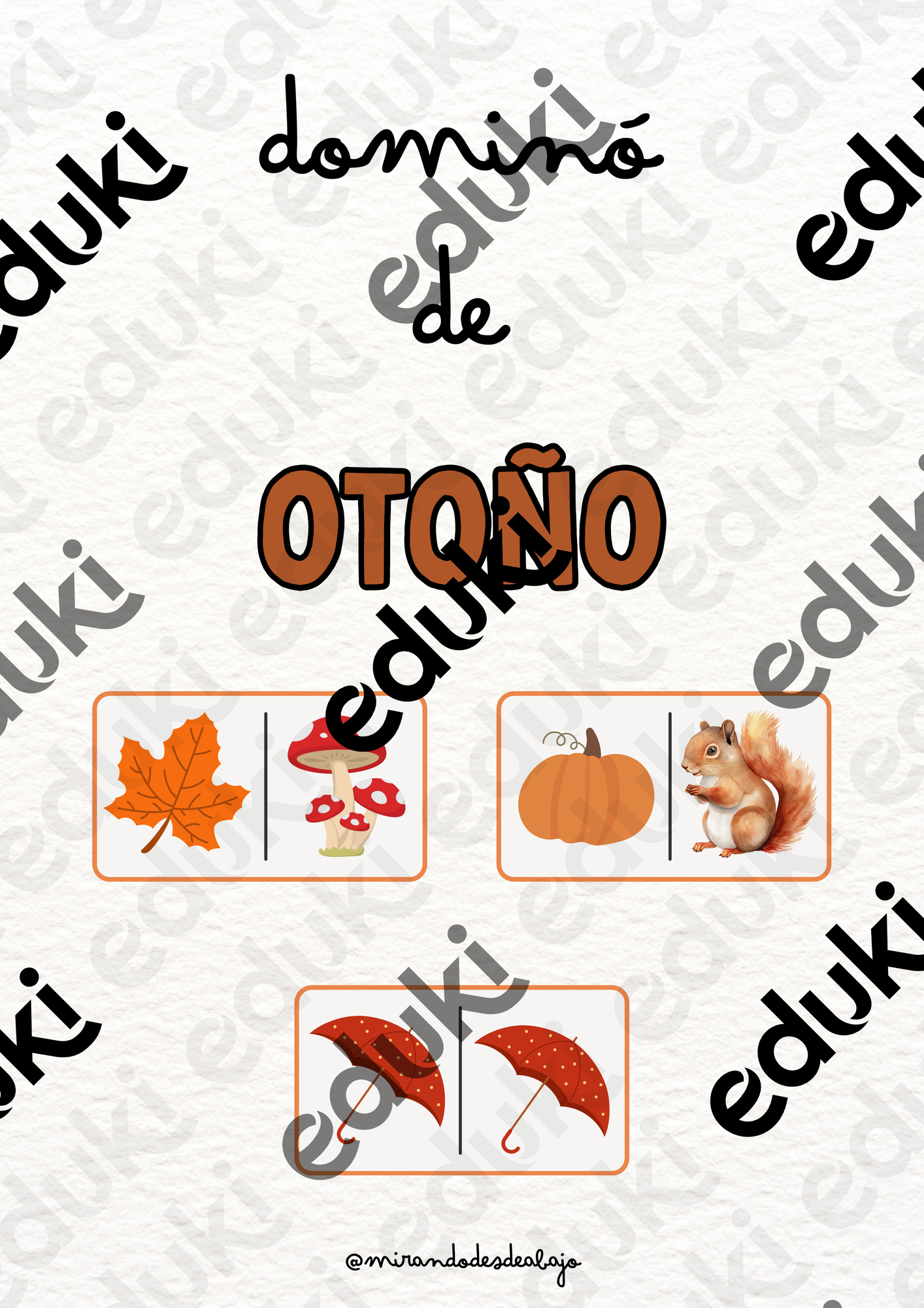 Dominó de Otoño – Recurso Educativo Imprimible - material de la ...