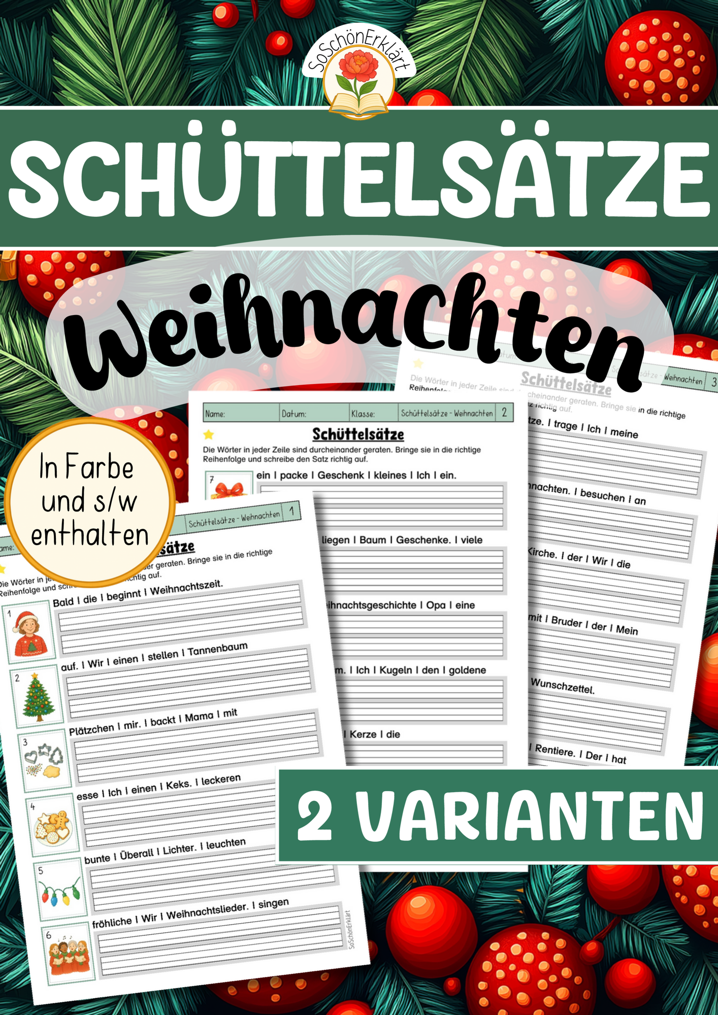 Schüttelsätze - Weihnachten – Unterrichtsmaterial in den Fächern ...
