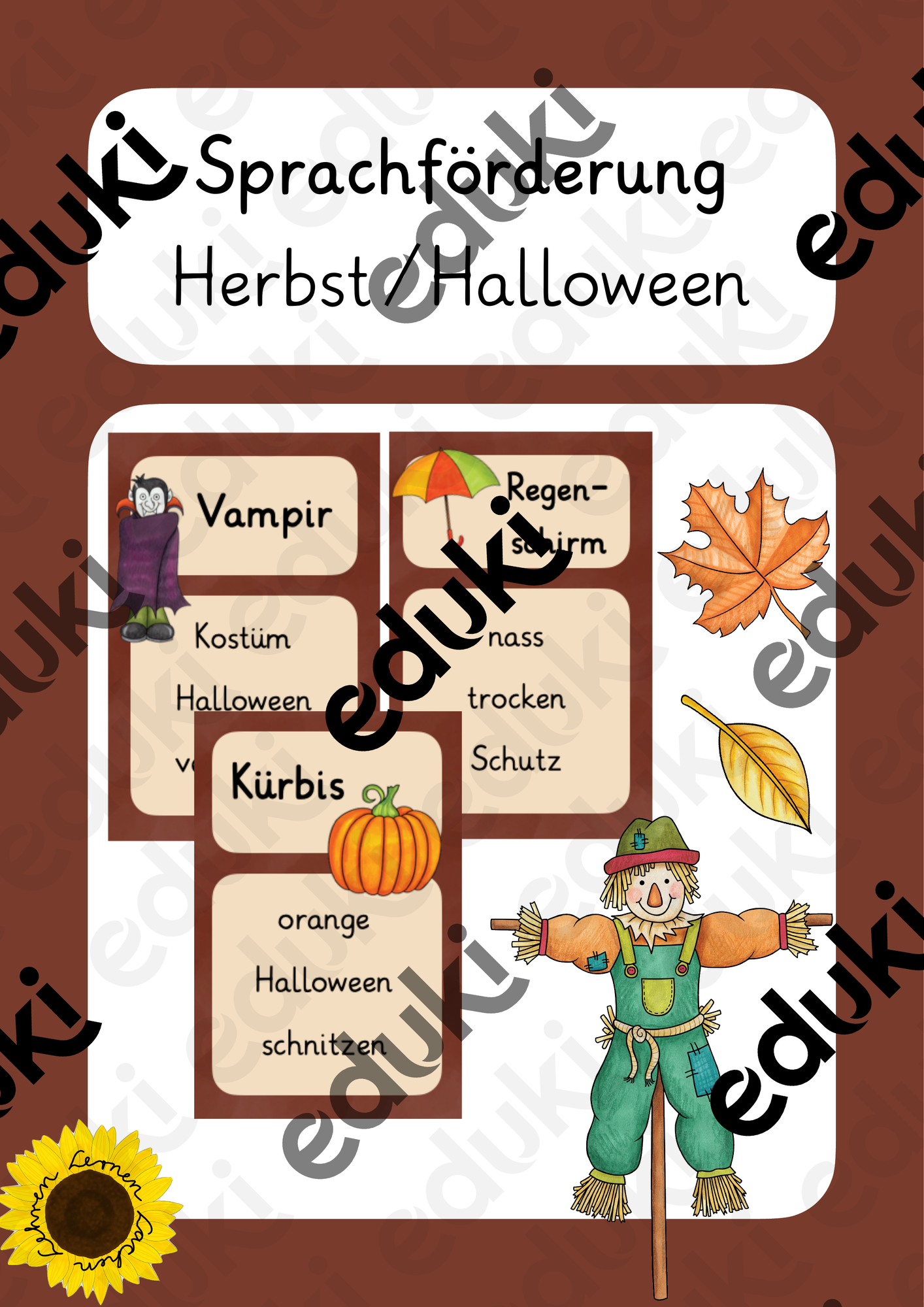 Sprachförderung "Sag es nicht": Herbst/ Halloween – Unterrichtsmaterial ...