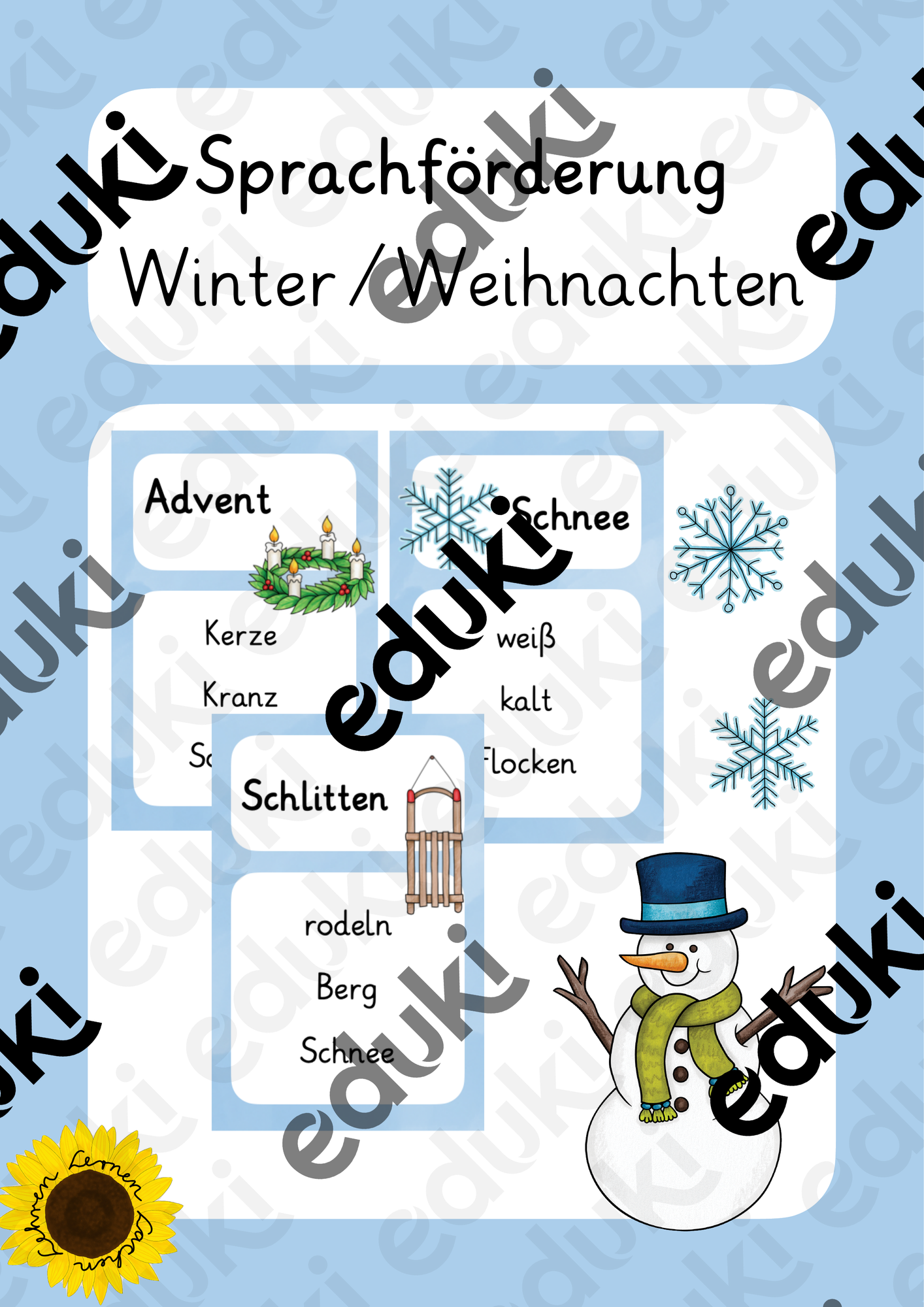 Sprachförderung "Sag es nicht": Winter/ Weihnachten ...