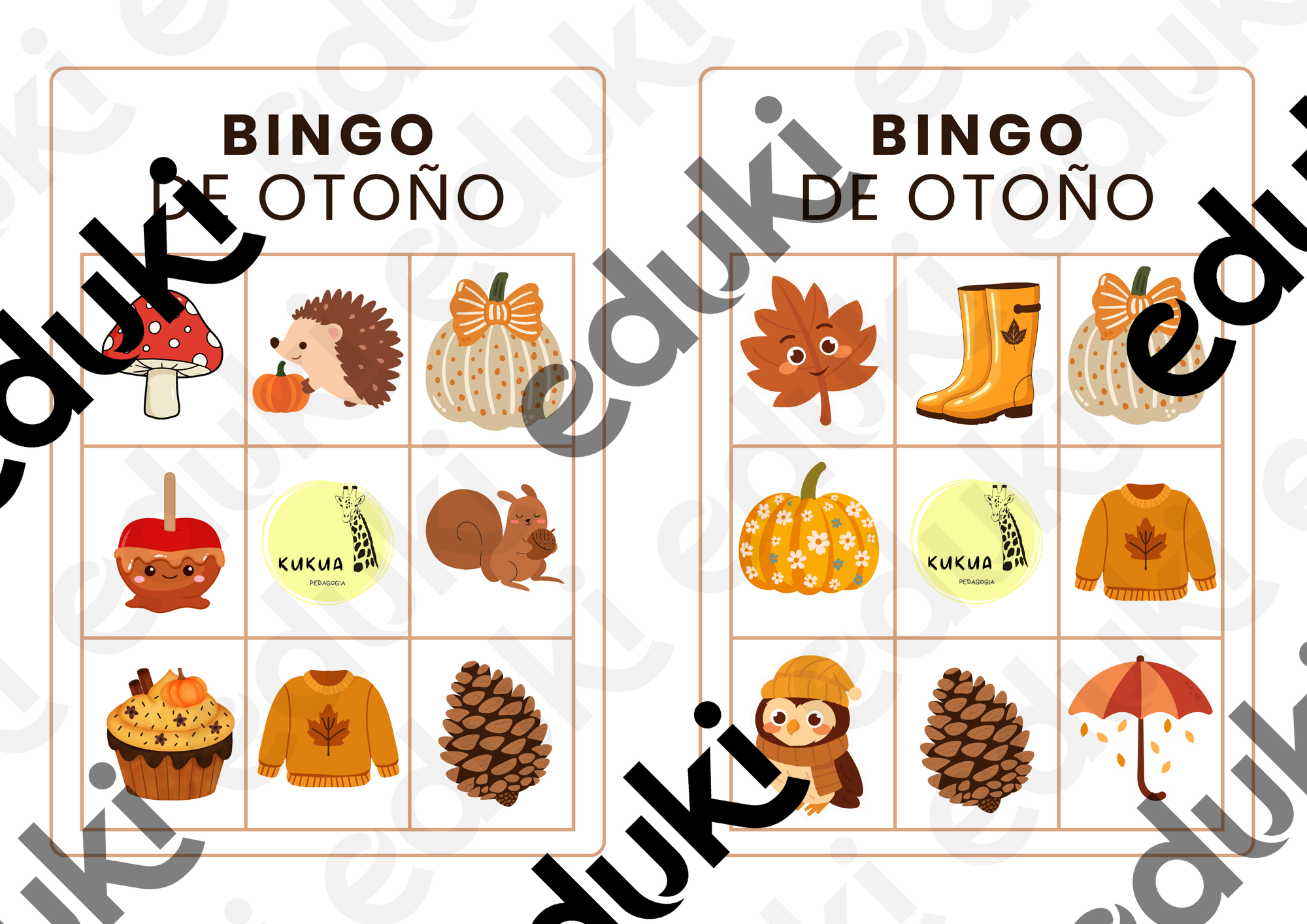 BINGO DE OTOÑO - material de la siguiente asignatura Material ...