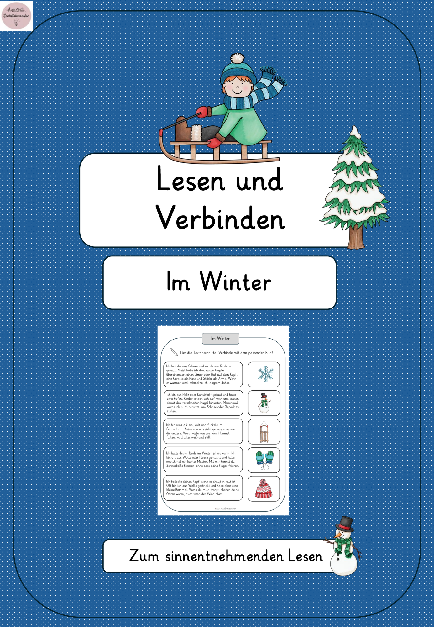 Lesen und Verbinden - Im Winter – Unterrichtsmaterial in den Fächern ...