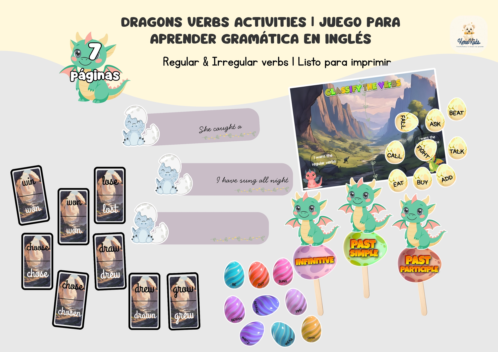 Actividades para aprender y practicar los irregular y regular verbs ...