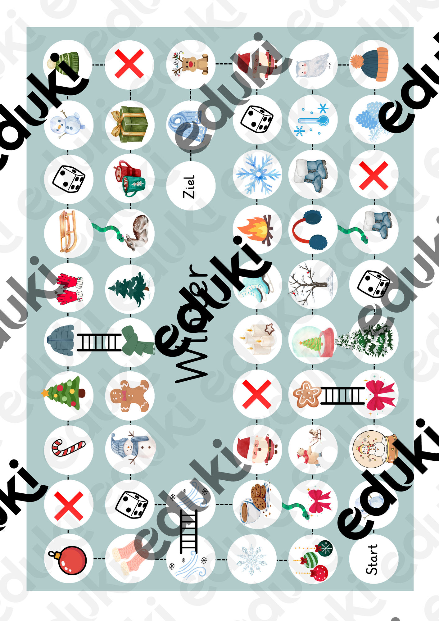 Würfelspiel Winter – Unterrichtsmaterial in den Fächern Deutsch & DaZ/DaF