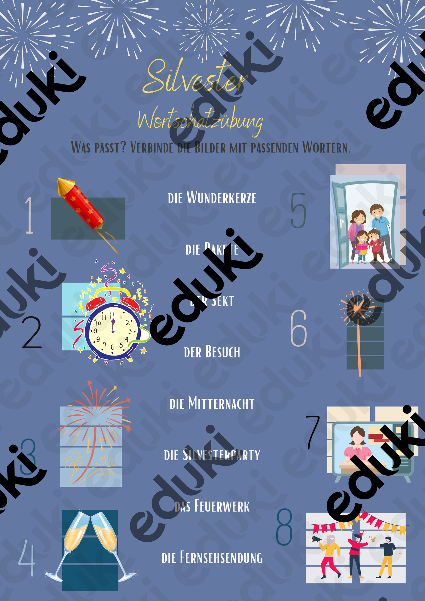 Neujahrsvorsätze und Silvester DAF A2+ – Unterrichtsmaterial im Fach ...