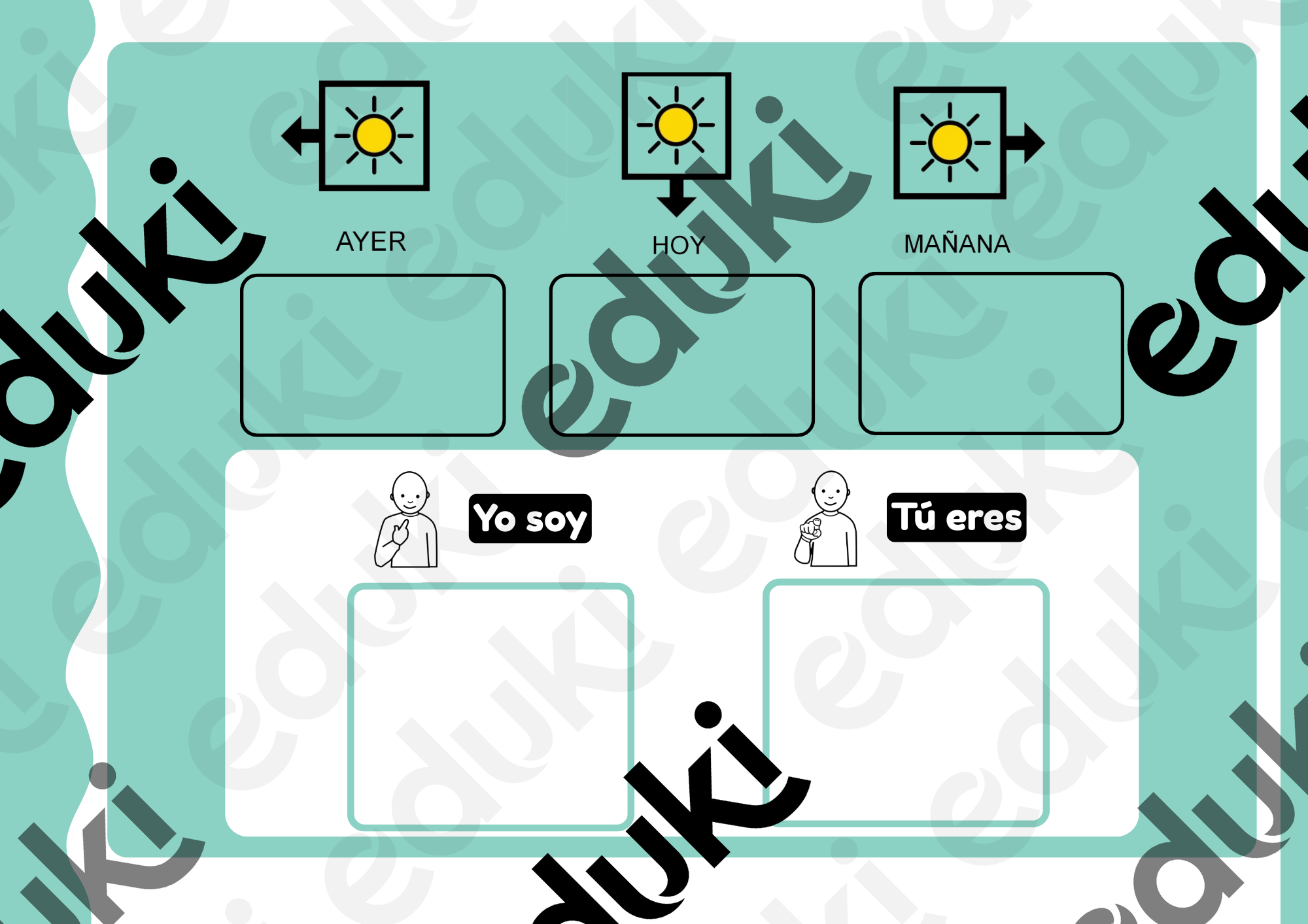 Kit de Orientación Temporal y Personal (Yo Soy / Tú Eres) - material didáctico de las ...
