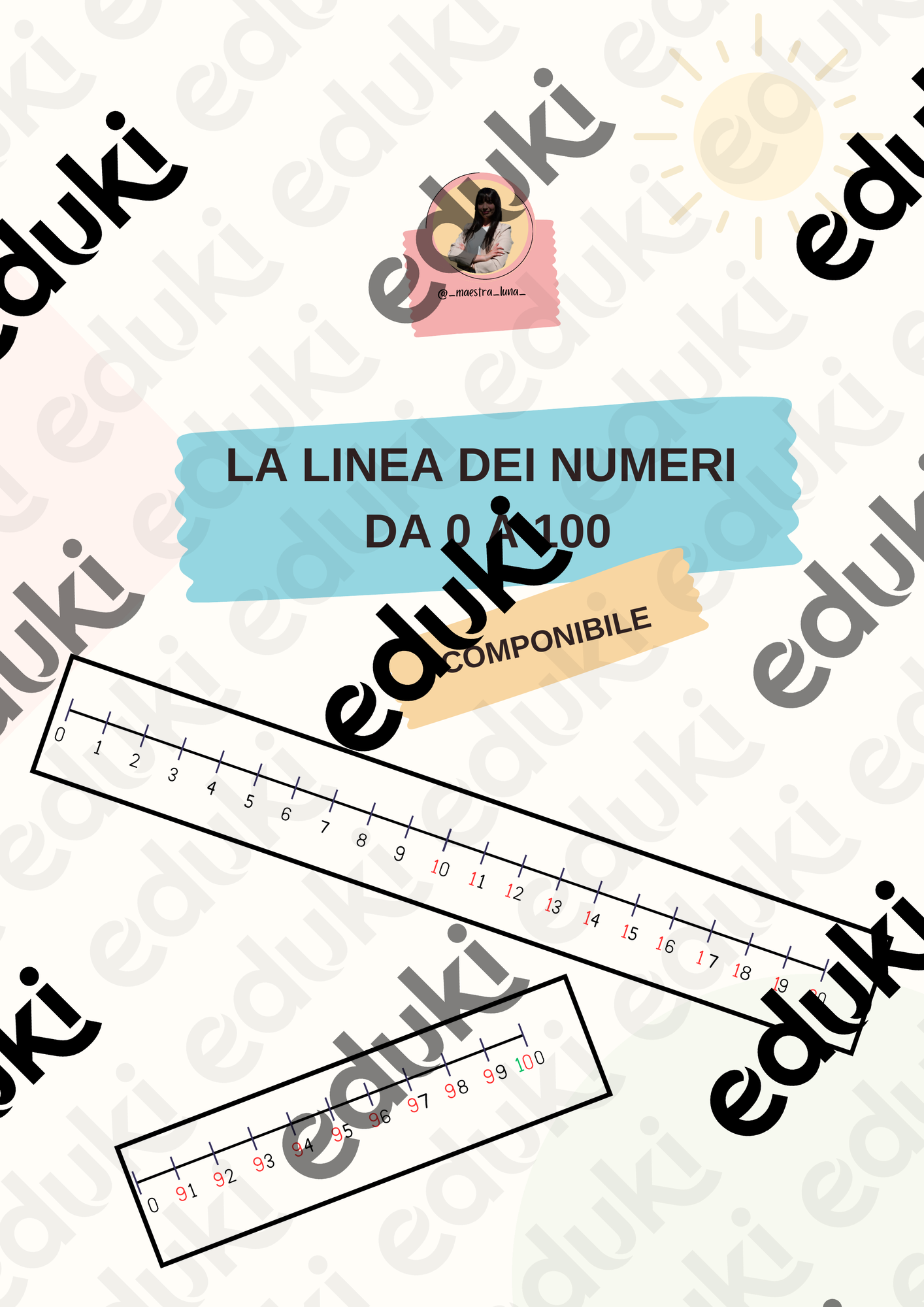 Linea dei numeri componibile 0 - 100 - Materiale didattico per la ...
