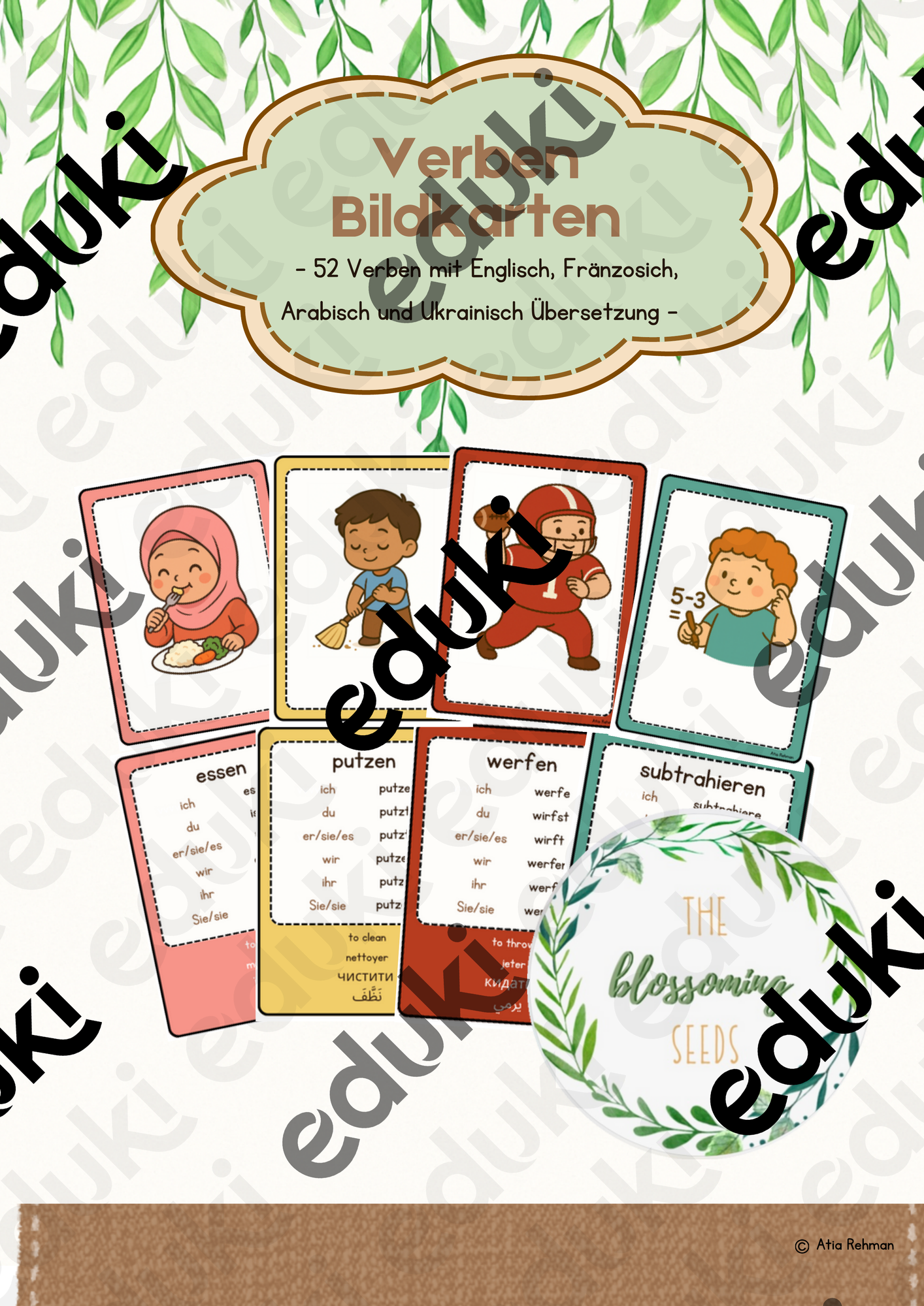 Verben Bildkarten Version 2: DaZ/DaF – Unterrichtsmaterial im Fach DaZ/DaF