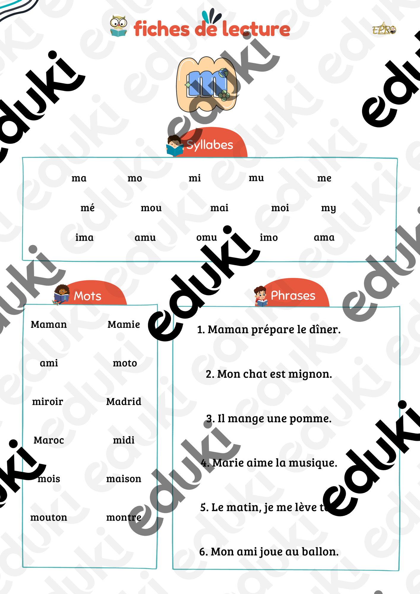 Mes fiches de lecture simples - Ressource pédagogique pour ton cours de ...