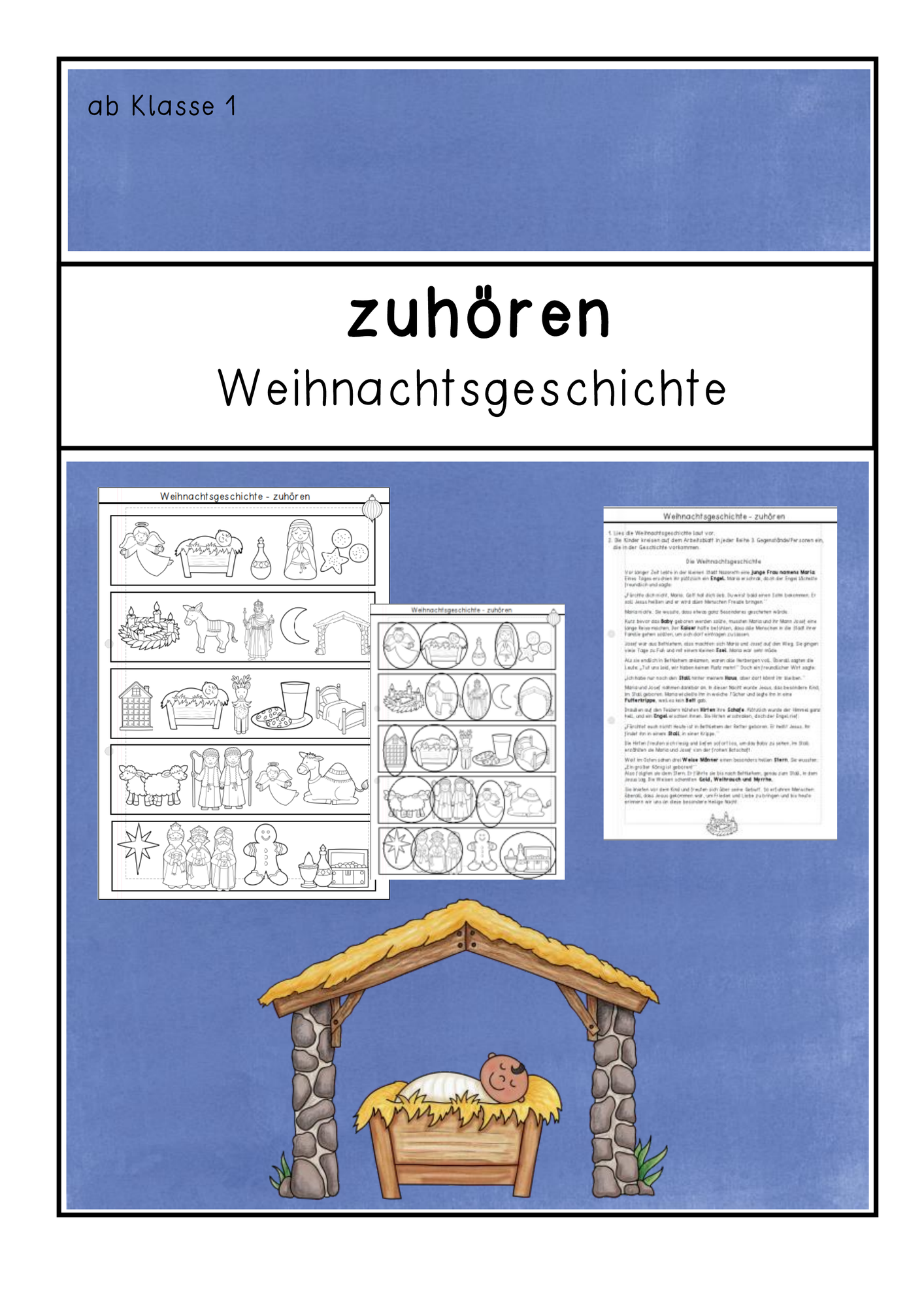 zuhören- Weihnachtsgeschichte – Unterrichtsmaterial im Fach Deutsch