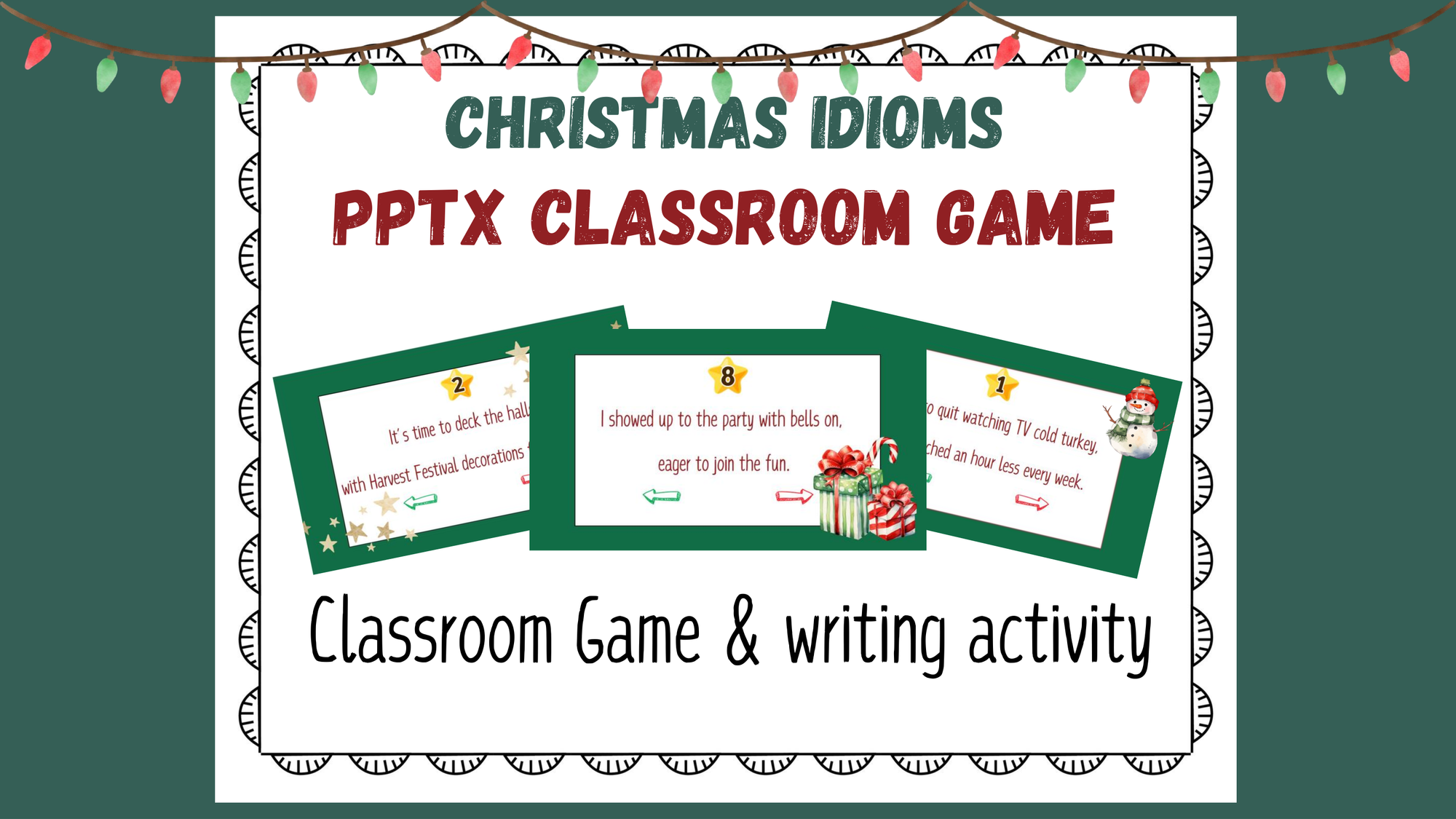 Christmas Idioms ESL – Interactive Game - Εκπαιδευτικό υλικό για το μάθημα