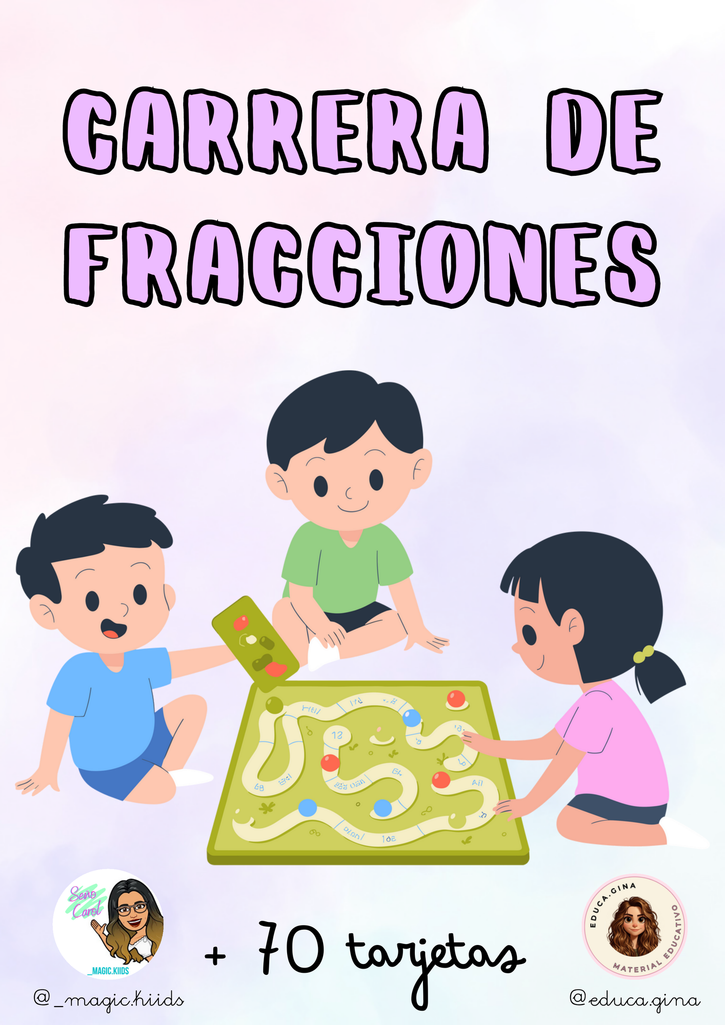 Juego de mesa - CARRERA DE FRACCIONES - material de la siguiente ...