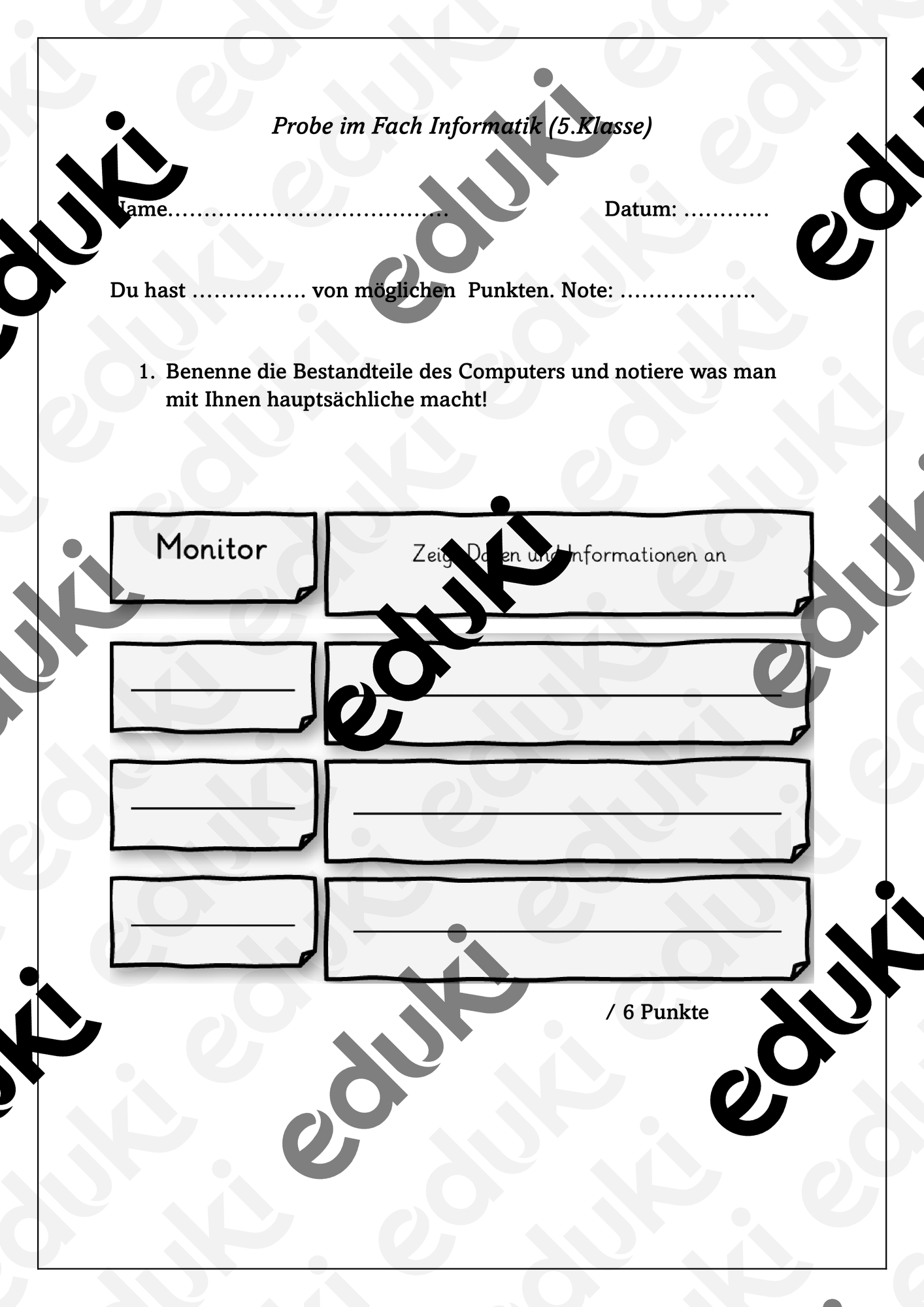 EVA-prinzip Probe – Unterrichtsmaterial im Fach Informatik & ITG