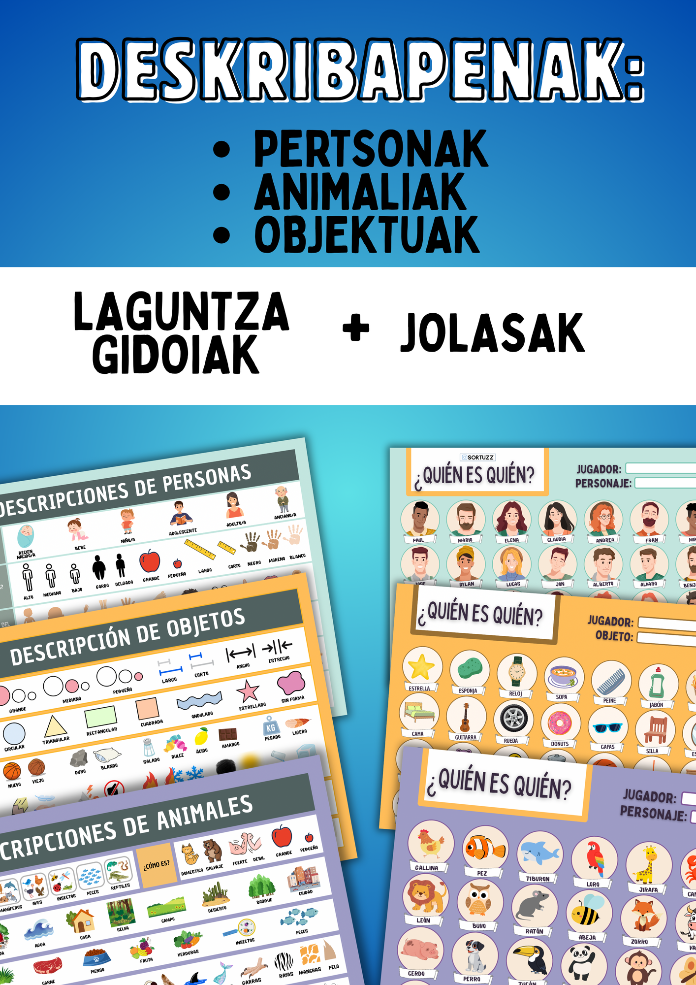 Deskribapenak: laguntza bisuala + jolasak - material de la siguiente ...