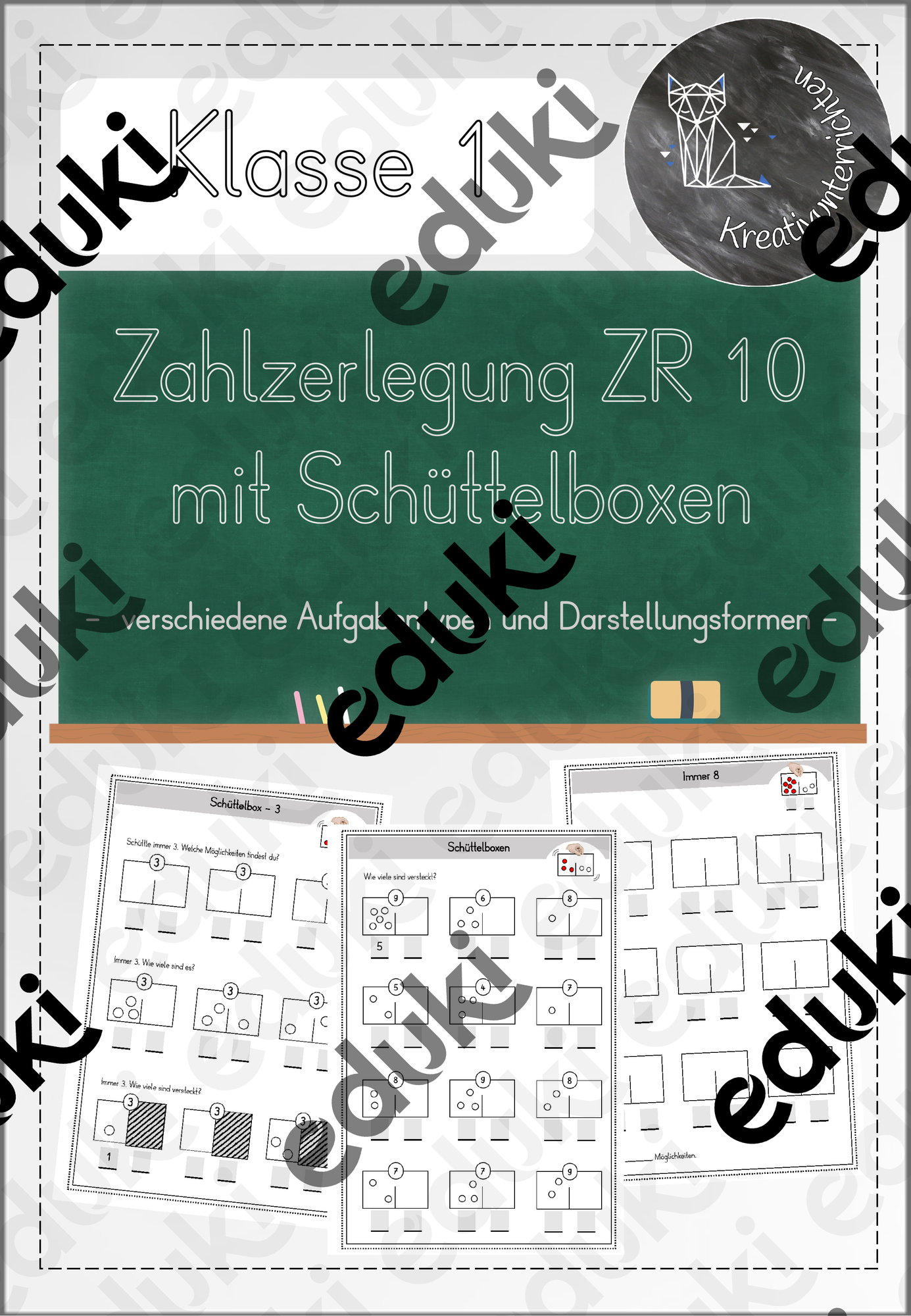Zahlzerlegung im Zahlenraum 10 - Schüttelbox – Unterrichtsmaterial im ...