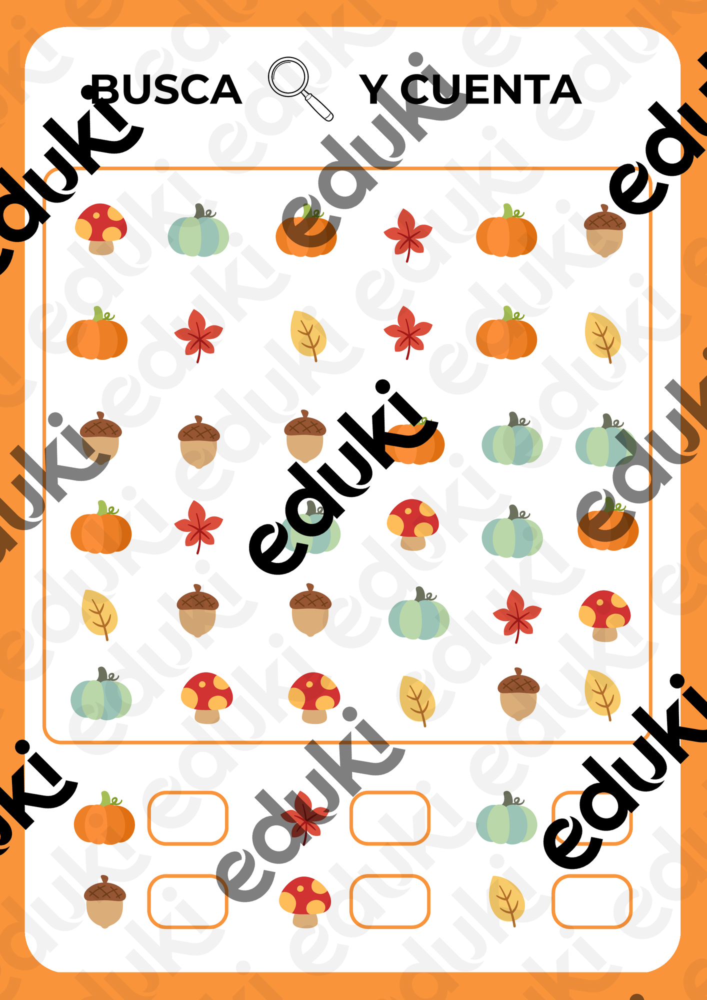 Busca y cuenta (otoño) - material de la siguiente asignatura Matemáticas