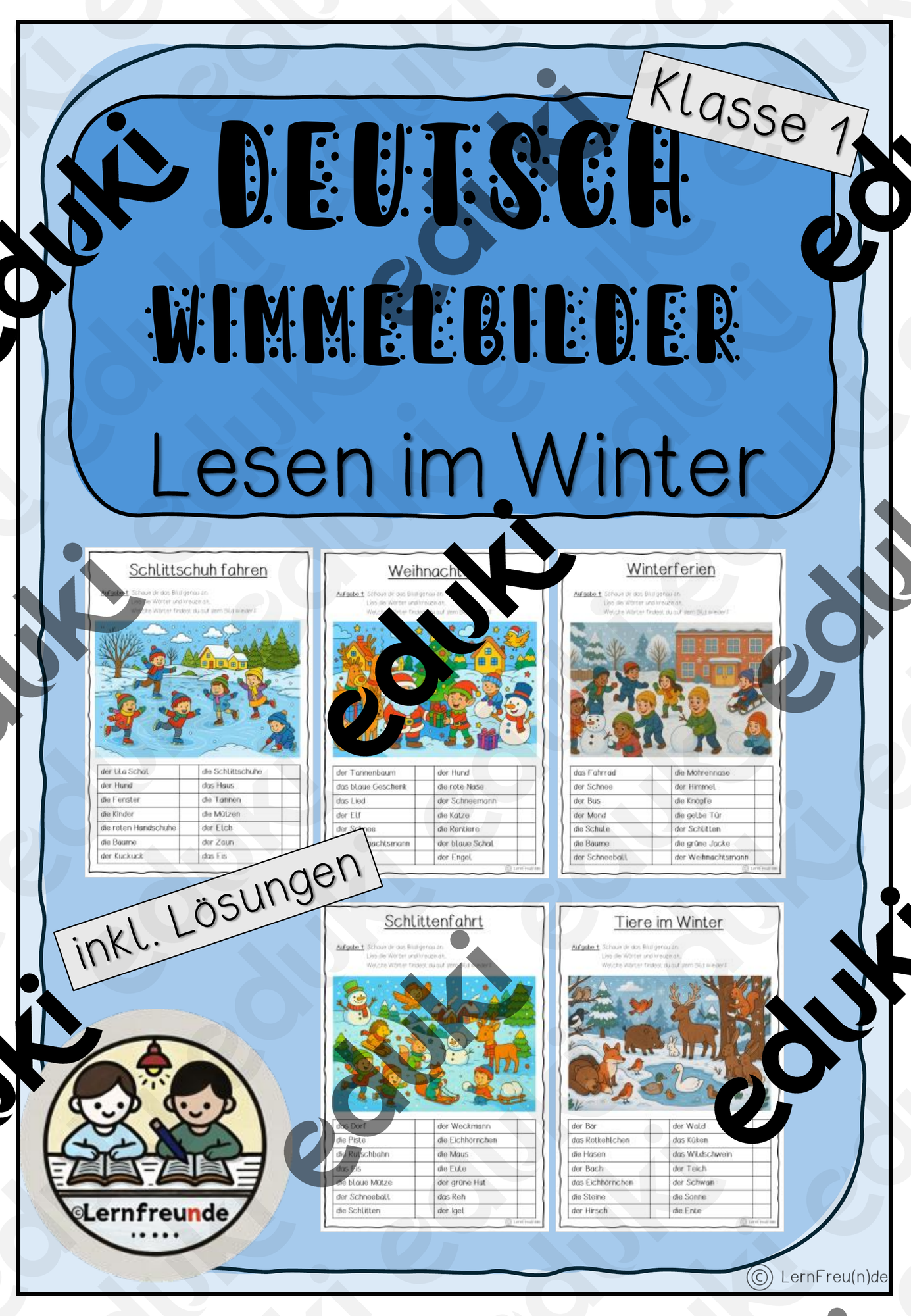 Deutsch: Lesen im Winter KL.1 – Unterrichtsmaterial im Fach Deutsch
