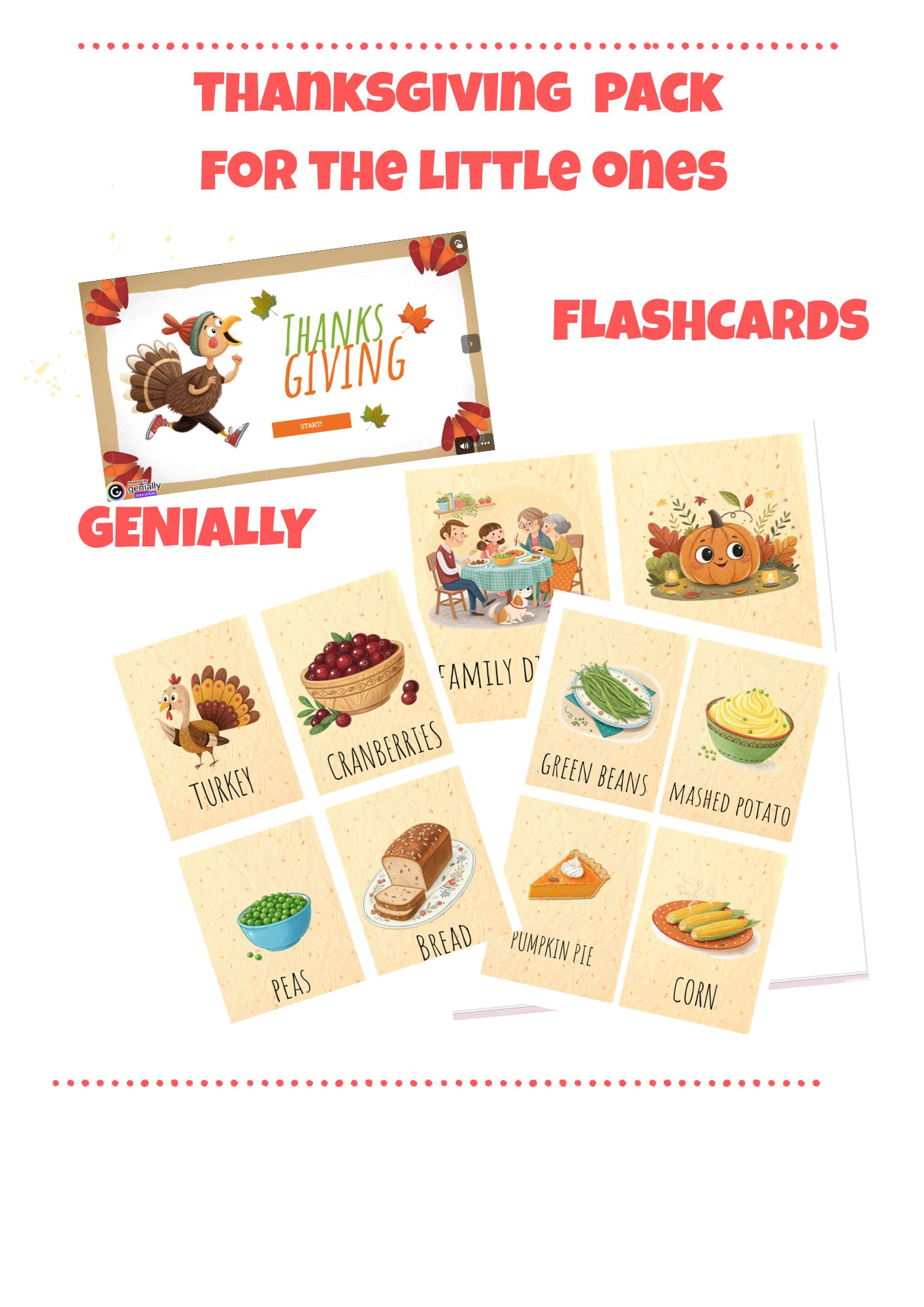 Thanksgiving ESSL Pack: Flashcards & interactive Genially - material de la siguiente asignatura ...