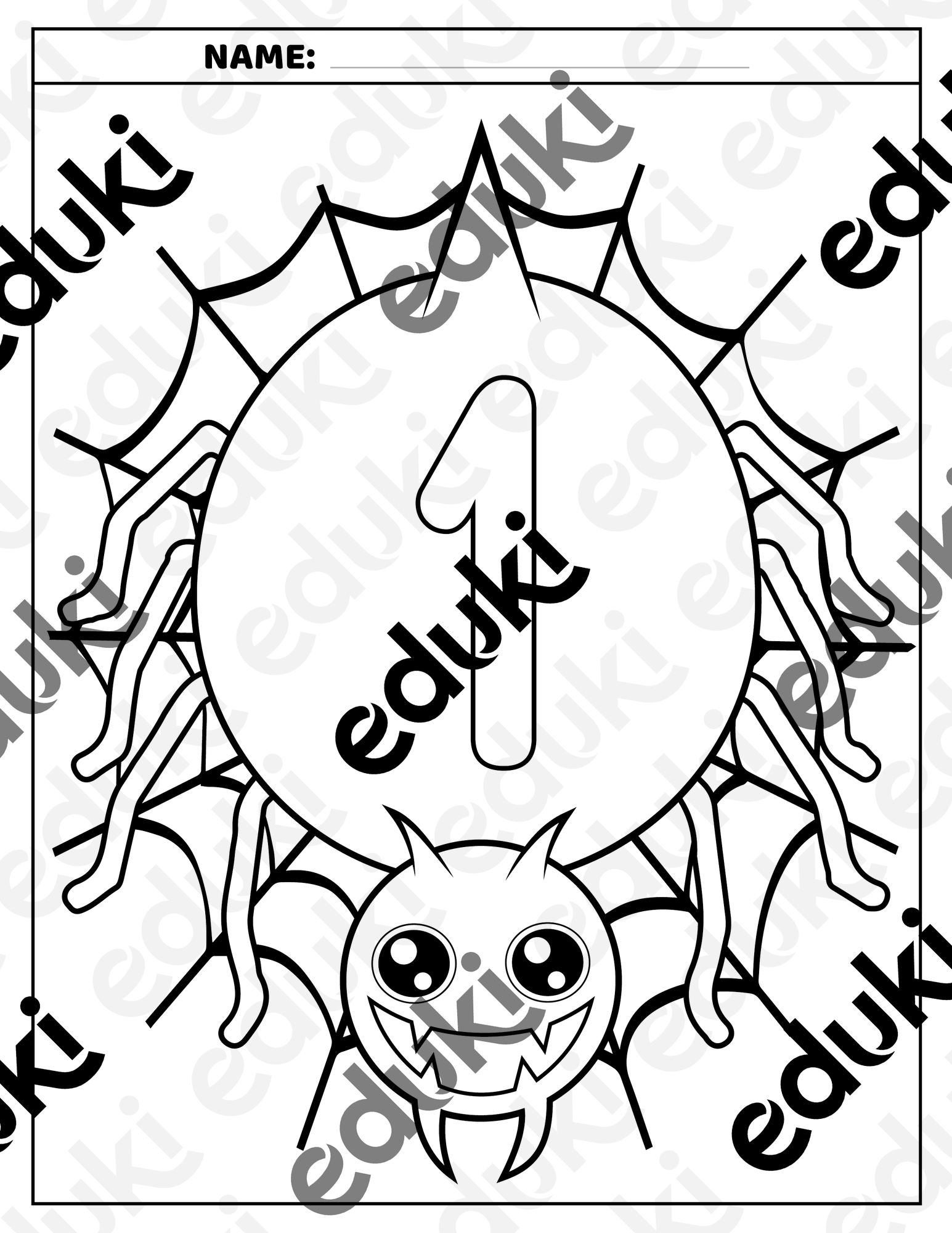 Spider Number 1-20 Maze Handwriting Practice Find and Color - Materiale ...