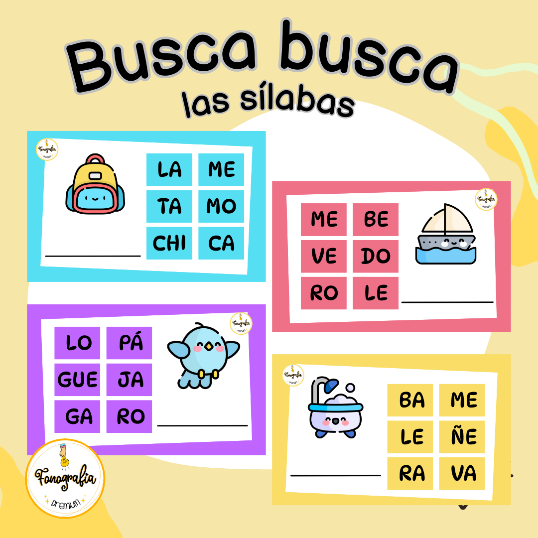 Busca busca las sílabas - material didáctico de las asignaturas Lengua ...
