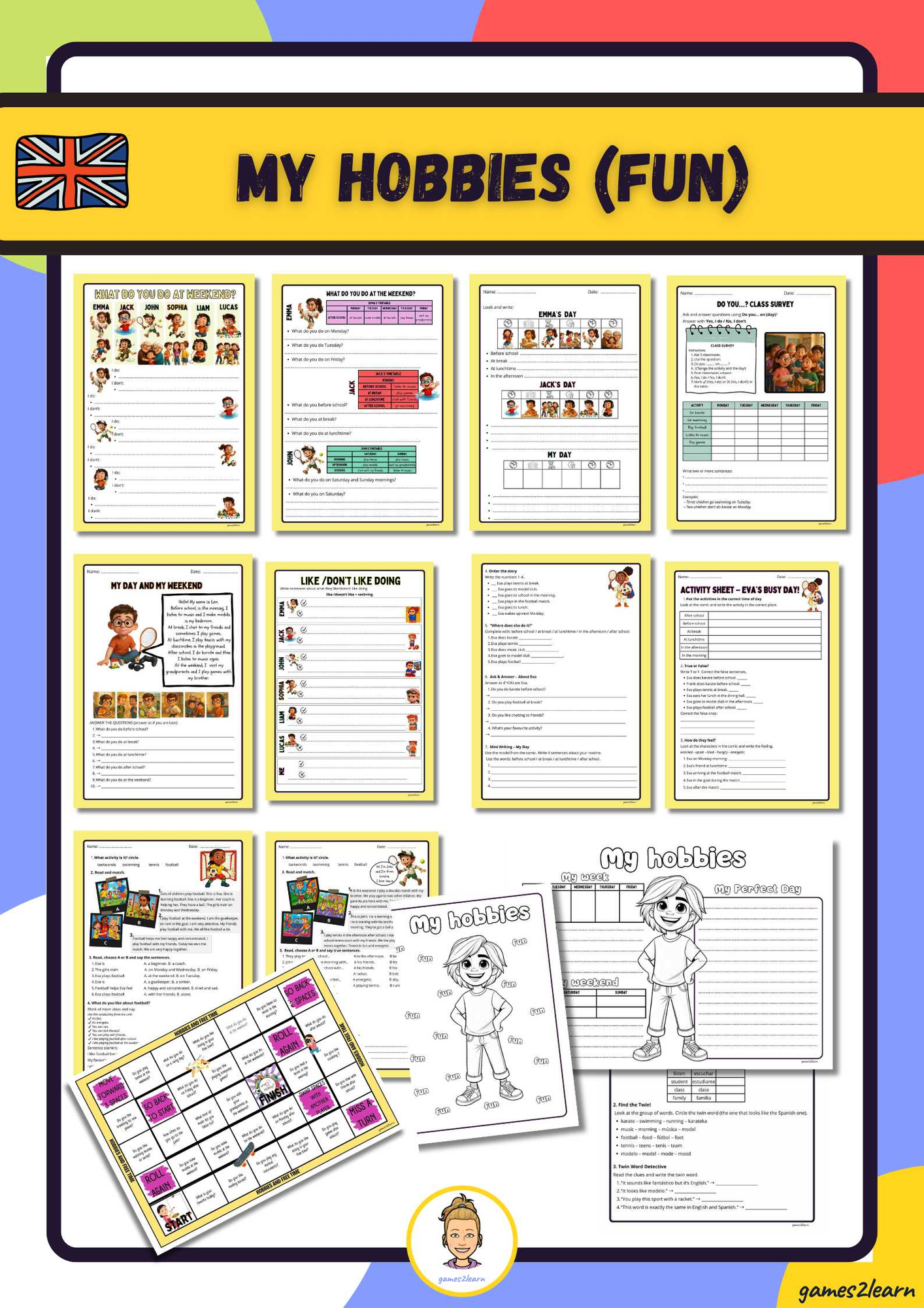 My hobbies - Materiale didattico per la materia Inglese