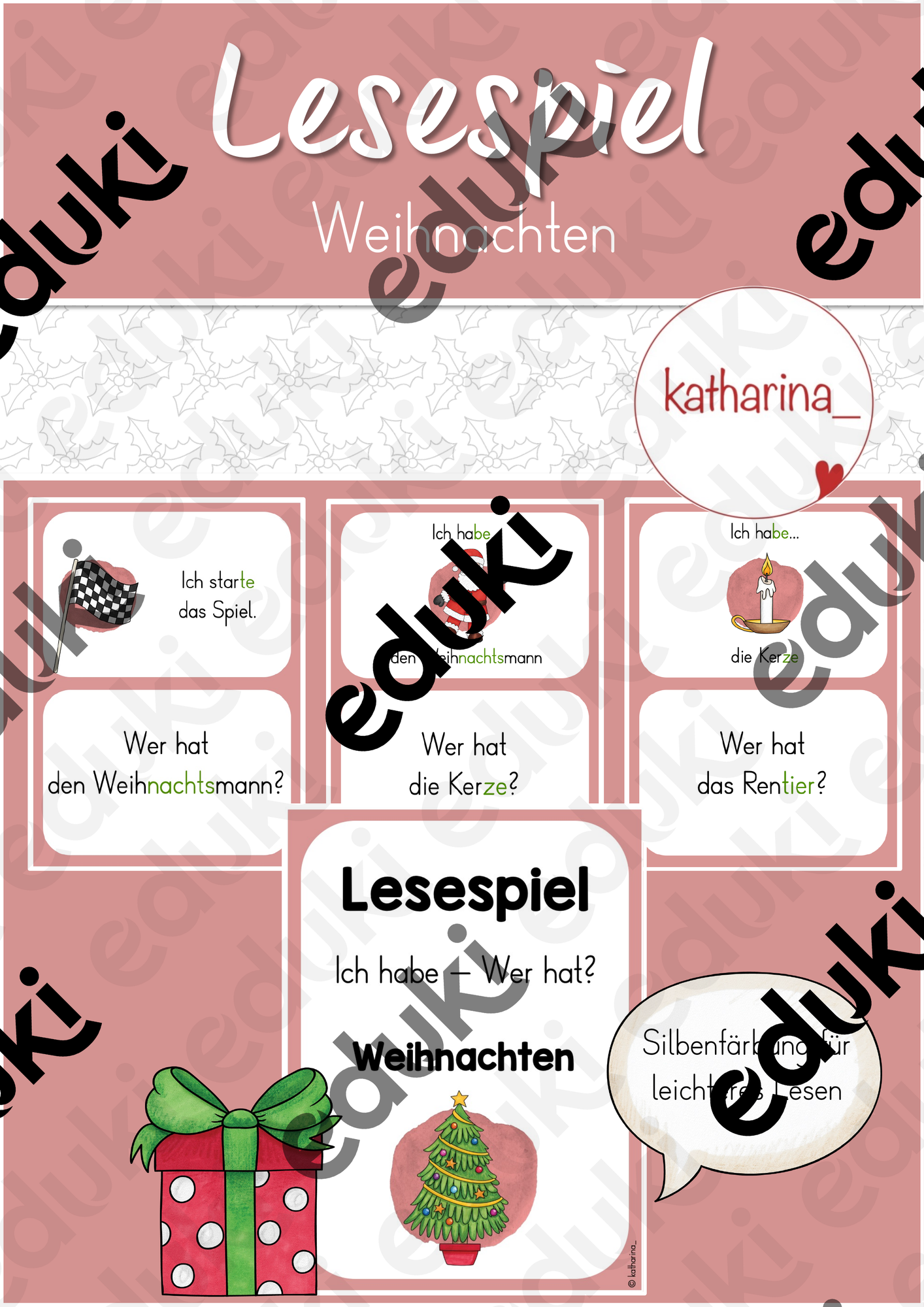 Lesespiel: Weihnachten – Unterrichtsmaterial in den Fächern ...