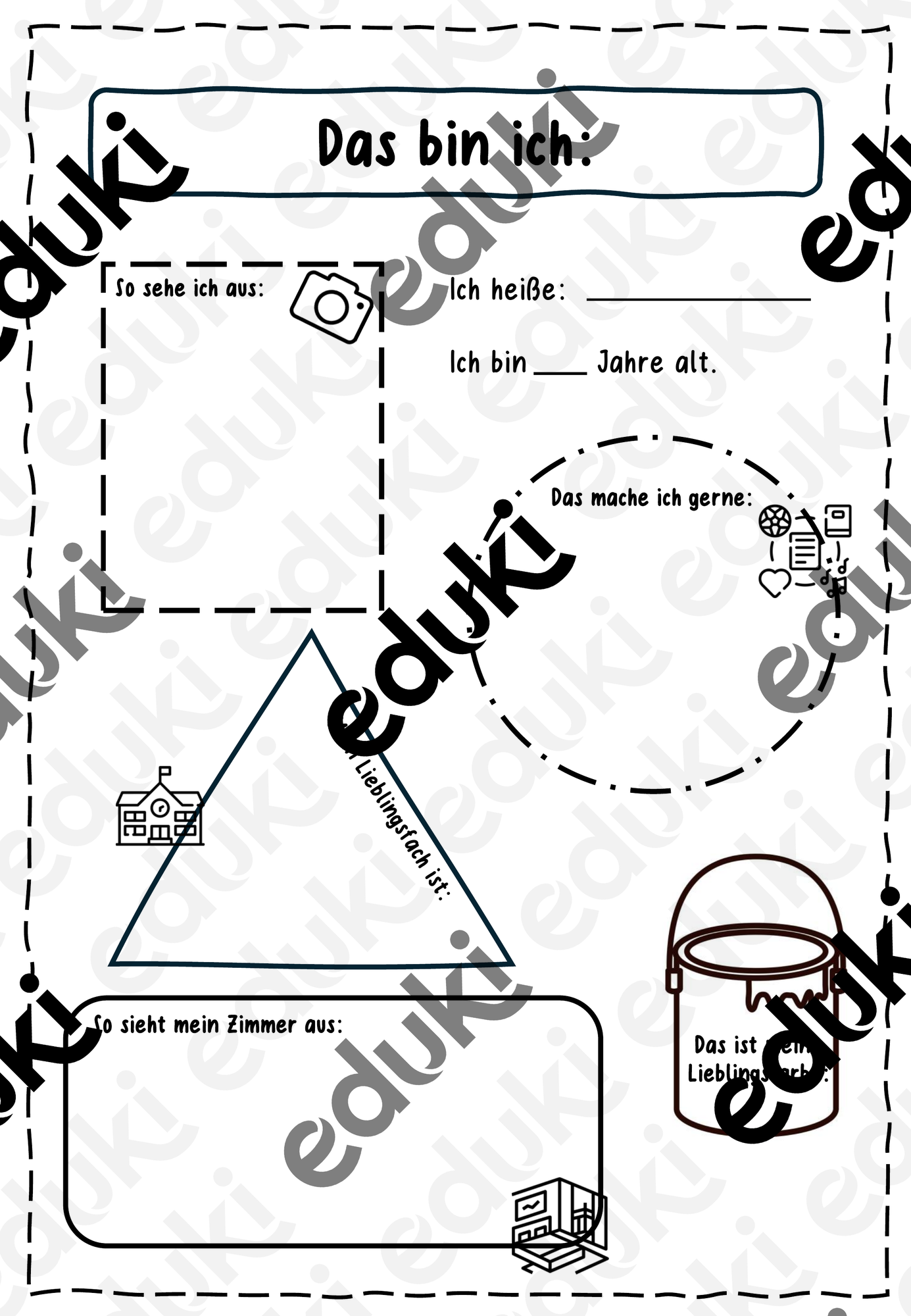 Steckbrief - Das bin ich – Unterrichtsmaterial im Fach Fachübergreifendes
