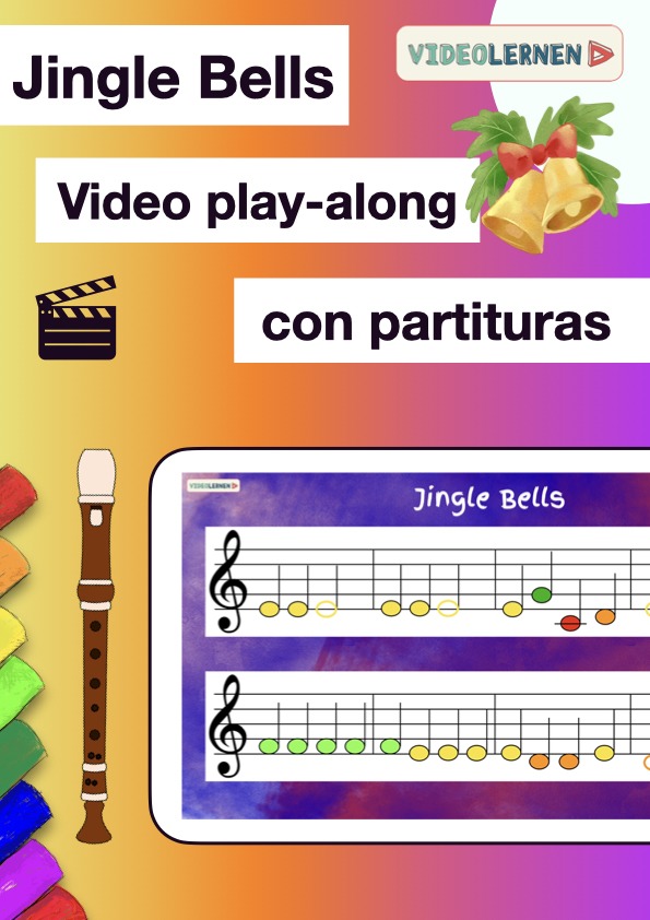 Musica navidad Jingle Bells Video play along con partituras - material ...