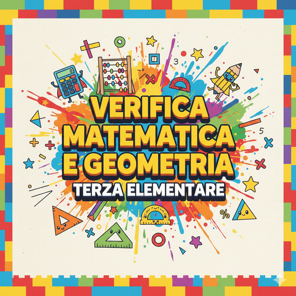Verifica matematica e geometria TERZA ELEMENTARE - Materiale didattico per la materia Matematica
