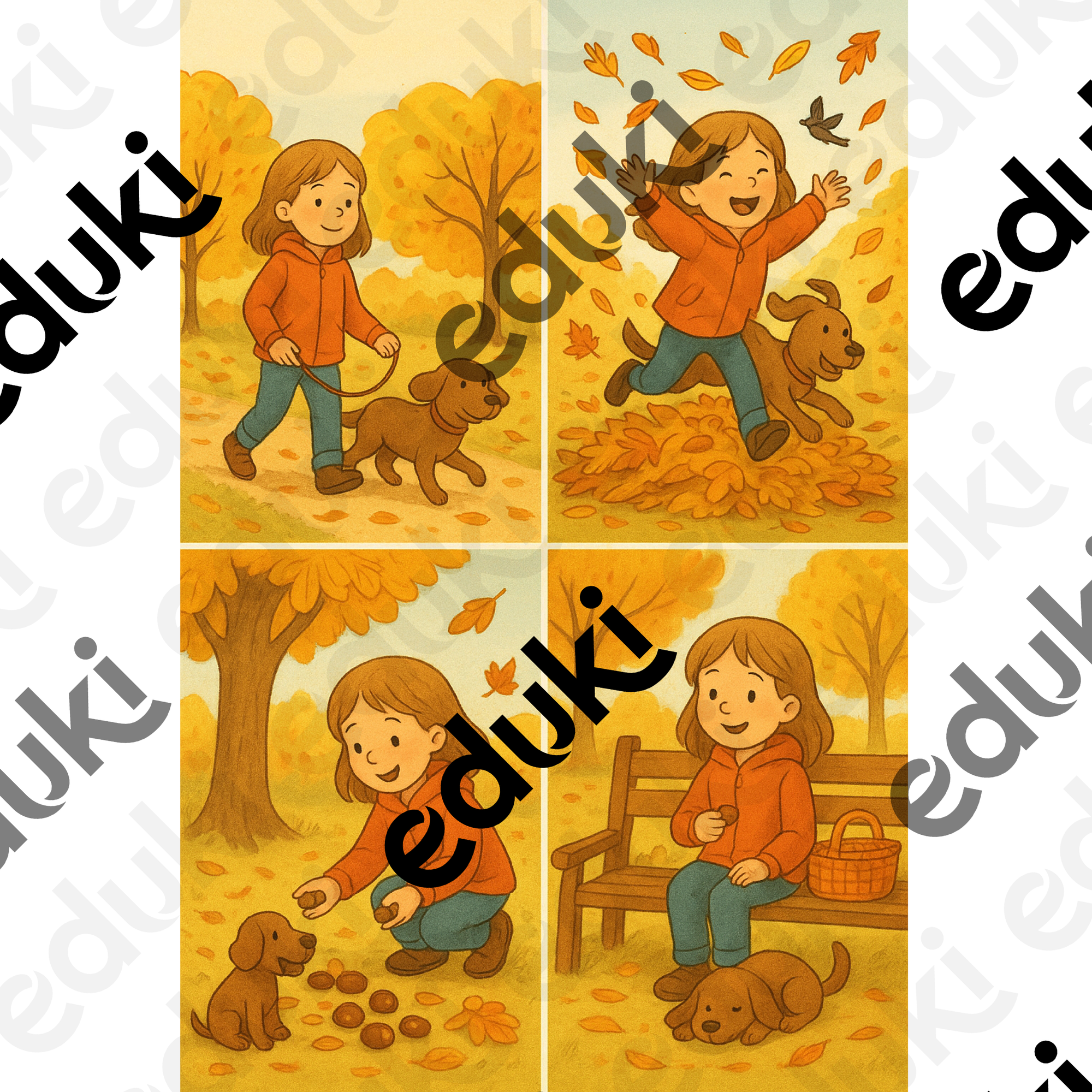 Herbstliche Bildergeschichte – Unterrichtsmaterial im Fach Deutsch