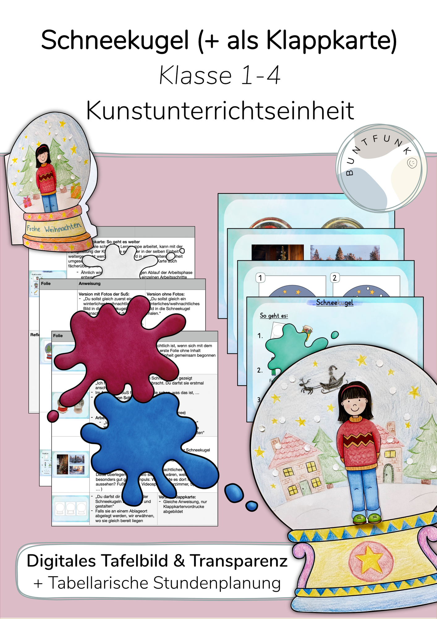 Kunsteinheit "Schneekugel" (Digitales Tafelbild + tabellarischer ...