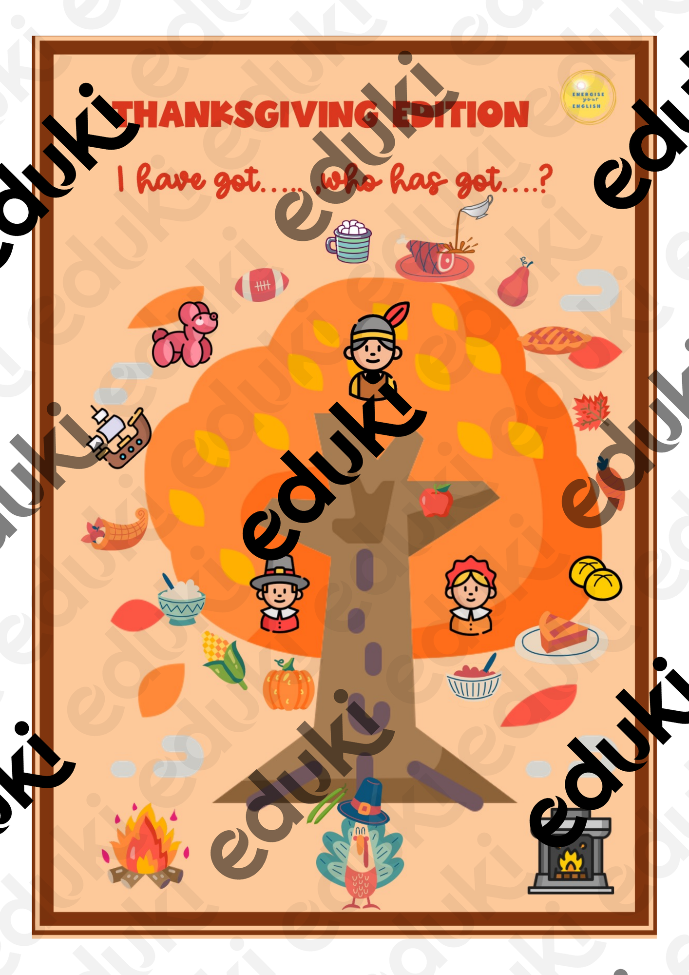 I have... who has got? Thanksgiving edition - material de la siguiente ...