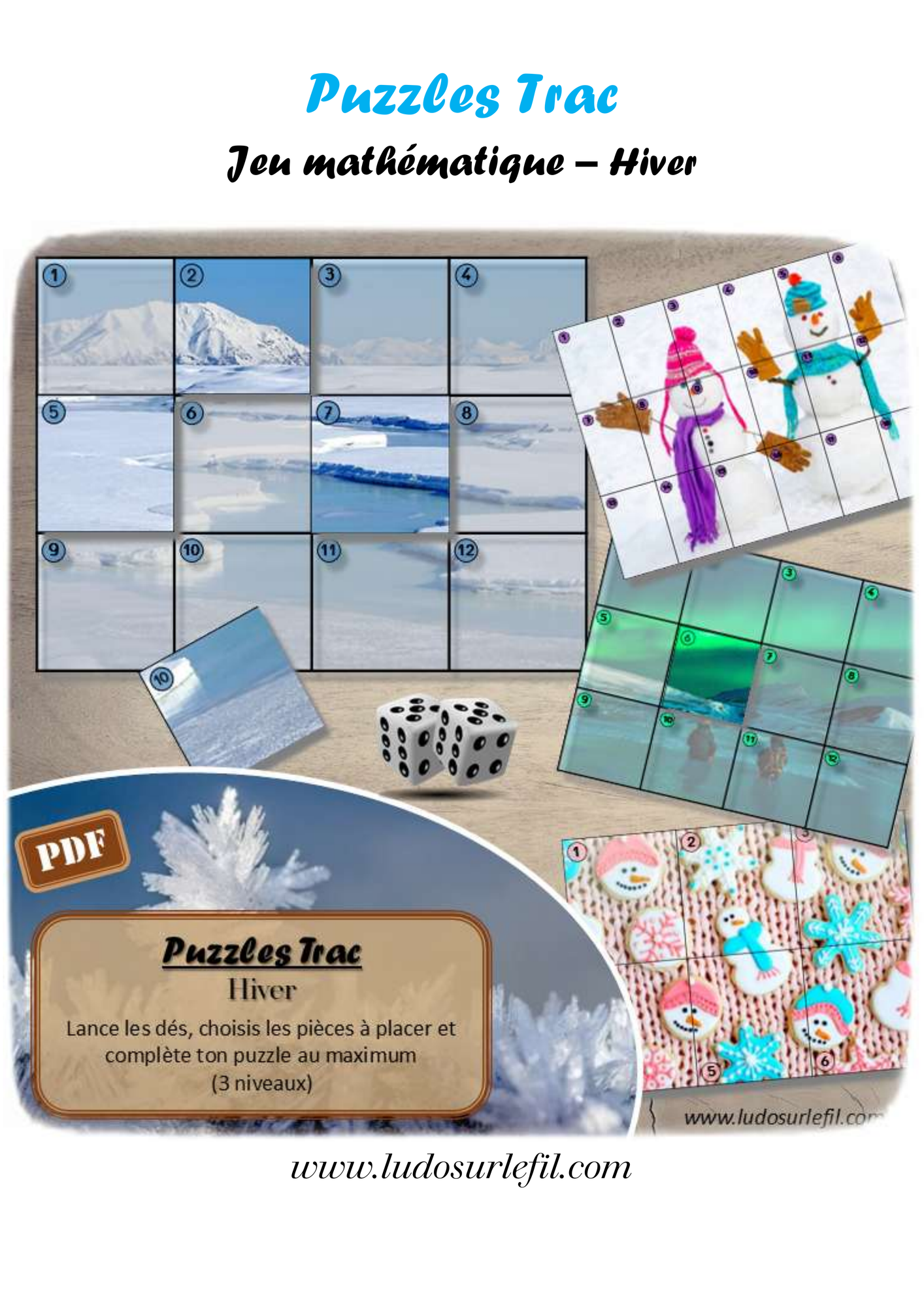 Puzzles Trac - Hiver - Jeu Mathématique - Ressource pédagogique pour ...