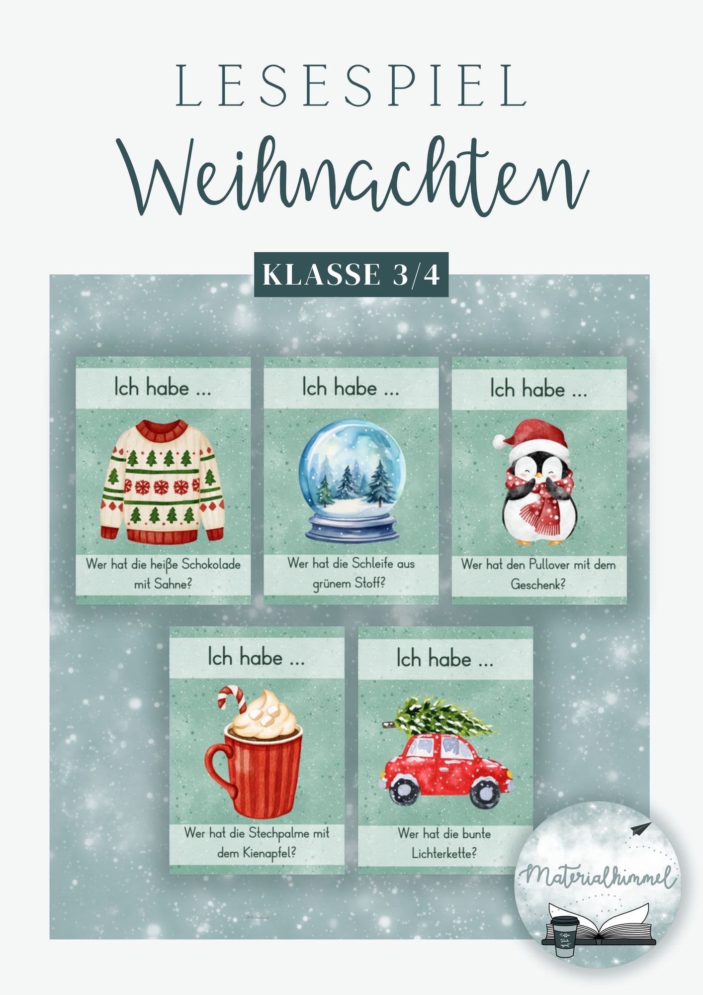 Ich habe..., wer hat... / Lesespiel - Weihnachten – Unterrichtsmaterial ...