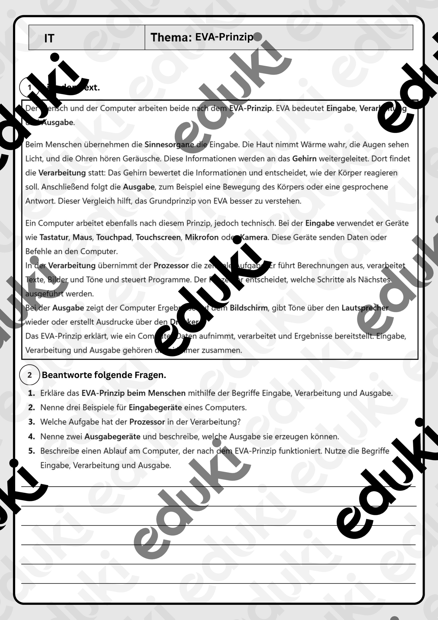 EVA-Prinzip einfach erklärt - IT – Unterrichtsmaterial im Fach ...