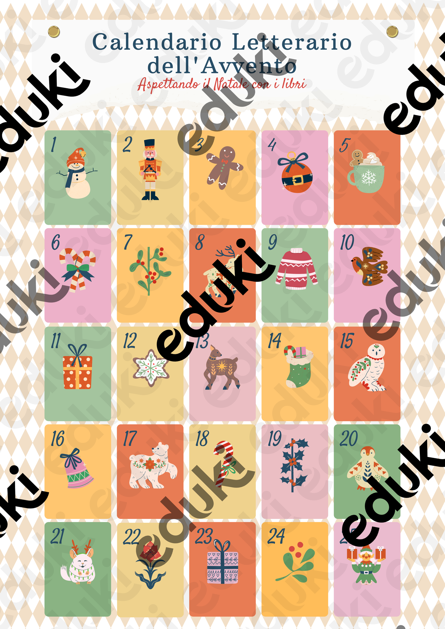 CALENDARIO AVVENTO LIBRI - Materiale didattico per la materia Italiano