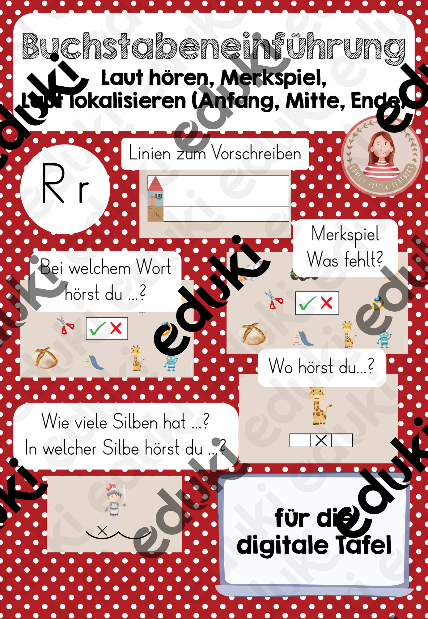 Buchstabeneinführung R, r - digitale Tafel – Unterrichtsmaterial im ...