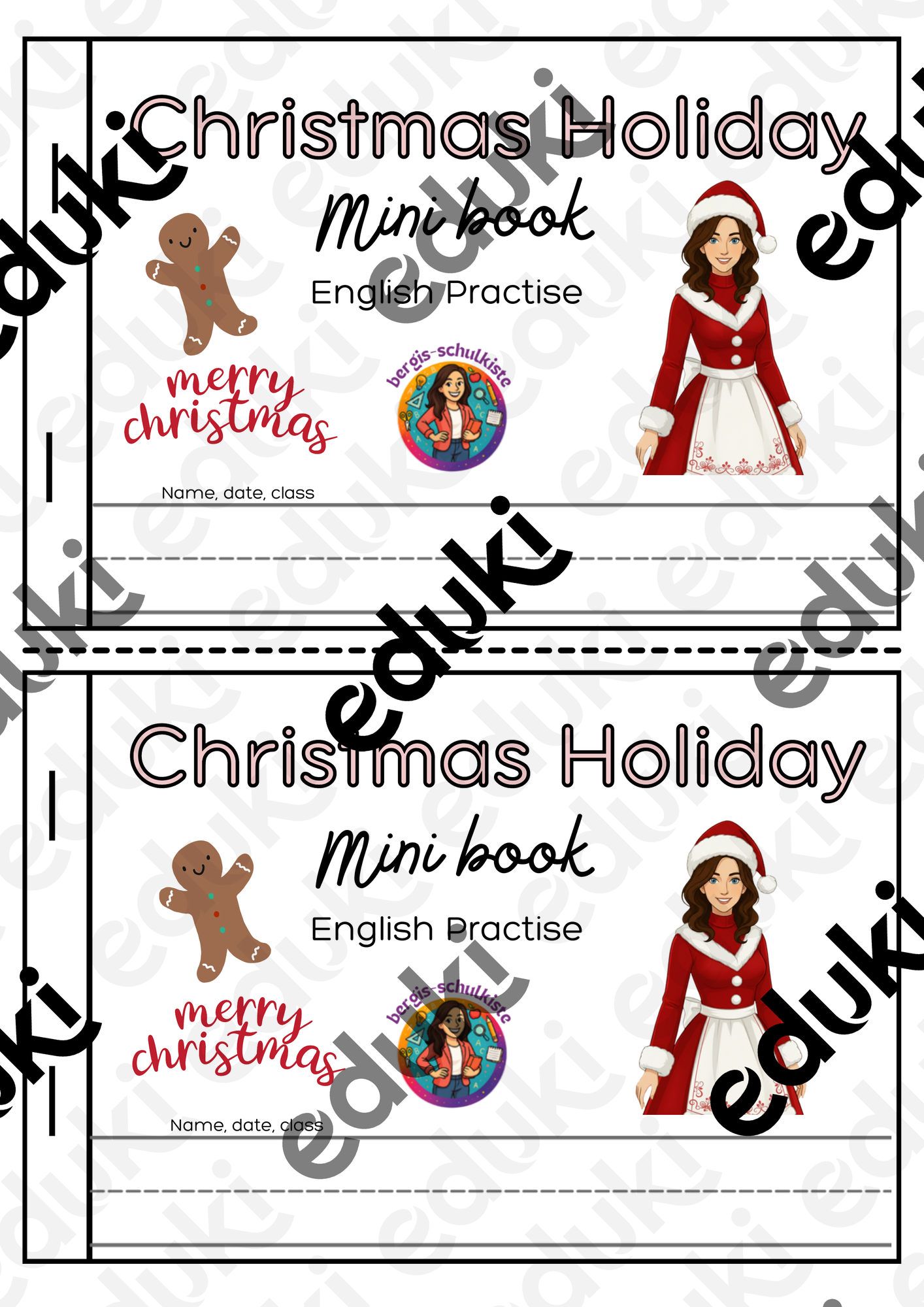 Activity Mini book - Christmas Holidays (Ferienheft ...