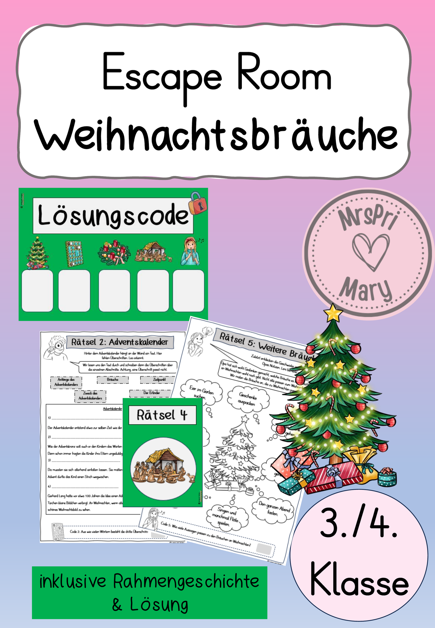 Escape Room: Weihnachtsbräuche (mit Lösung) – Unterrichtsmaterial in ...