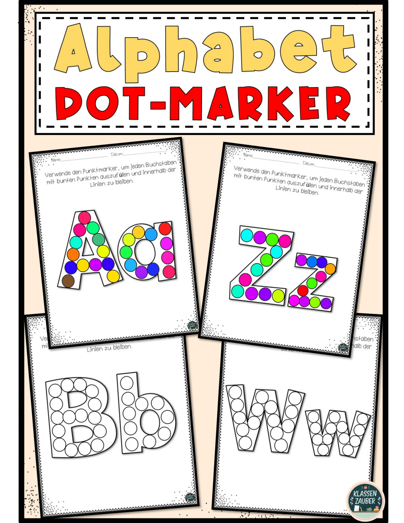 Alphabet Dot Marker – Unterrichtsmaterial in den Fächern Kunst ...