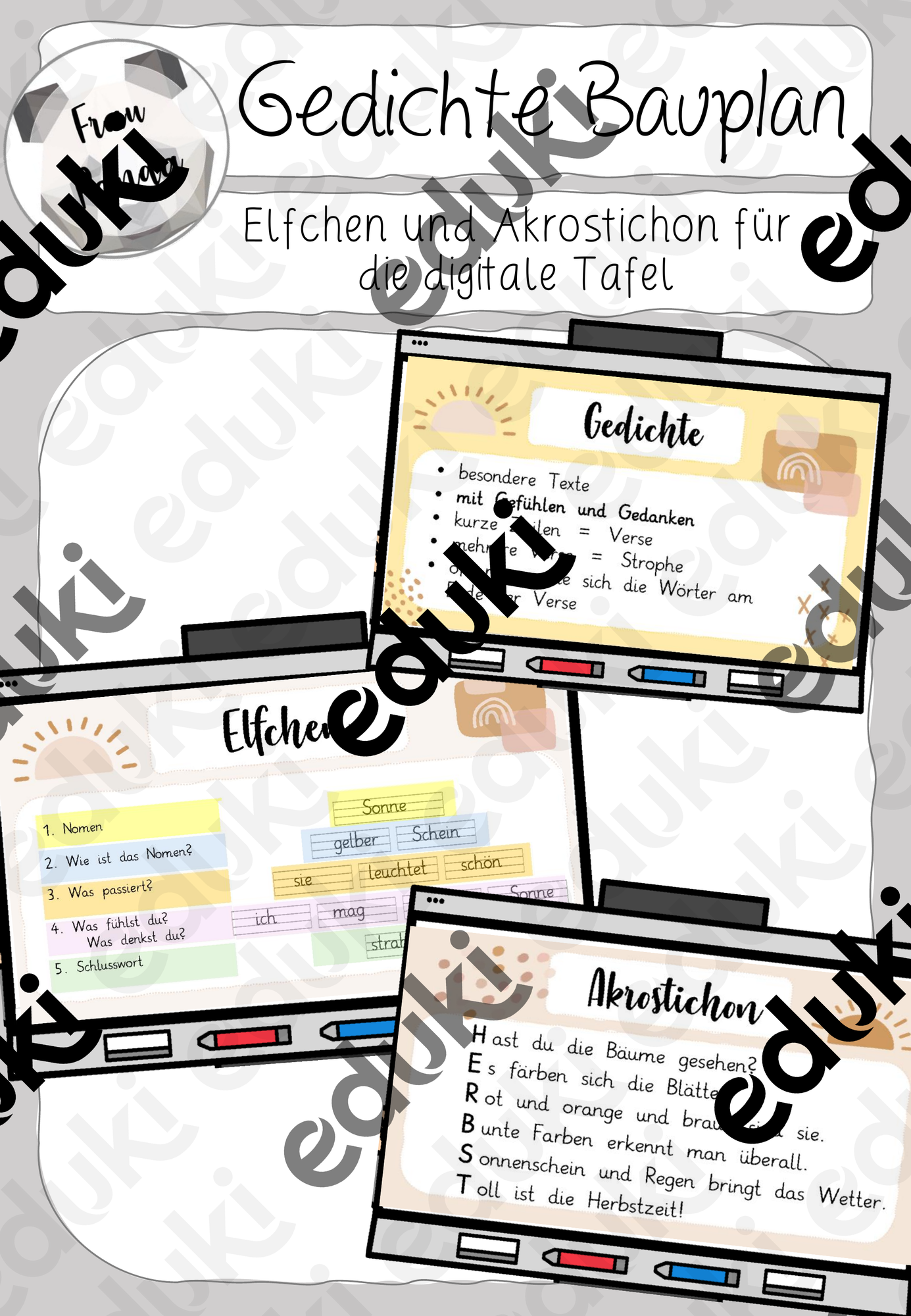 Gedichte Bauplan (Elfchen und Akrostichon) – Unterrichtsmaterial im ...