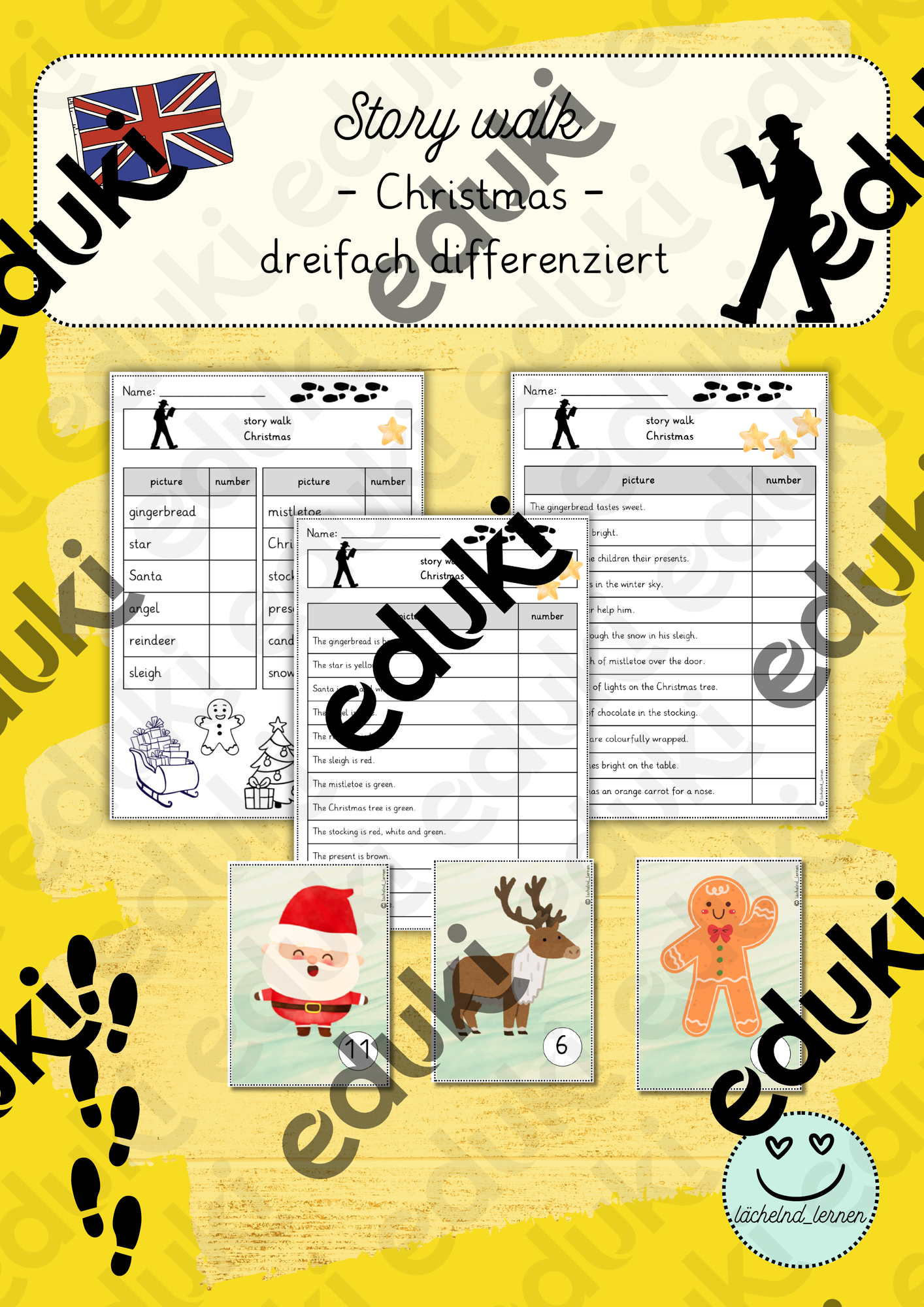 Lesespaziergang/Story walk: Christmas – Unterrichtsmaterial im Fach ...