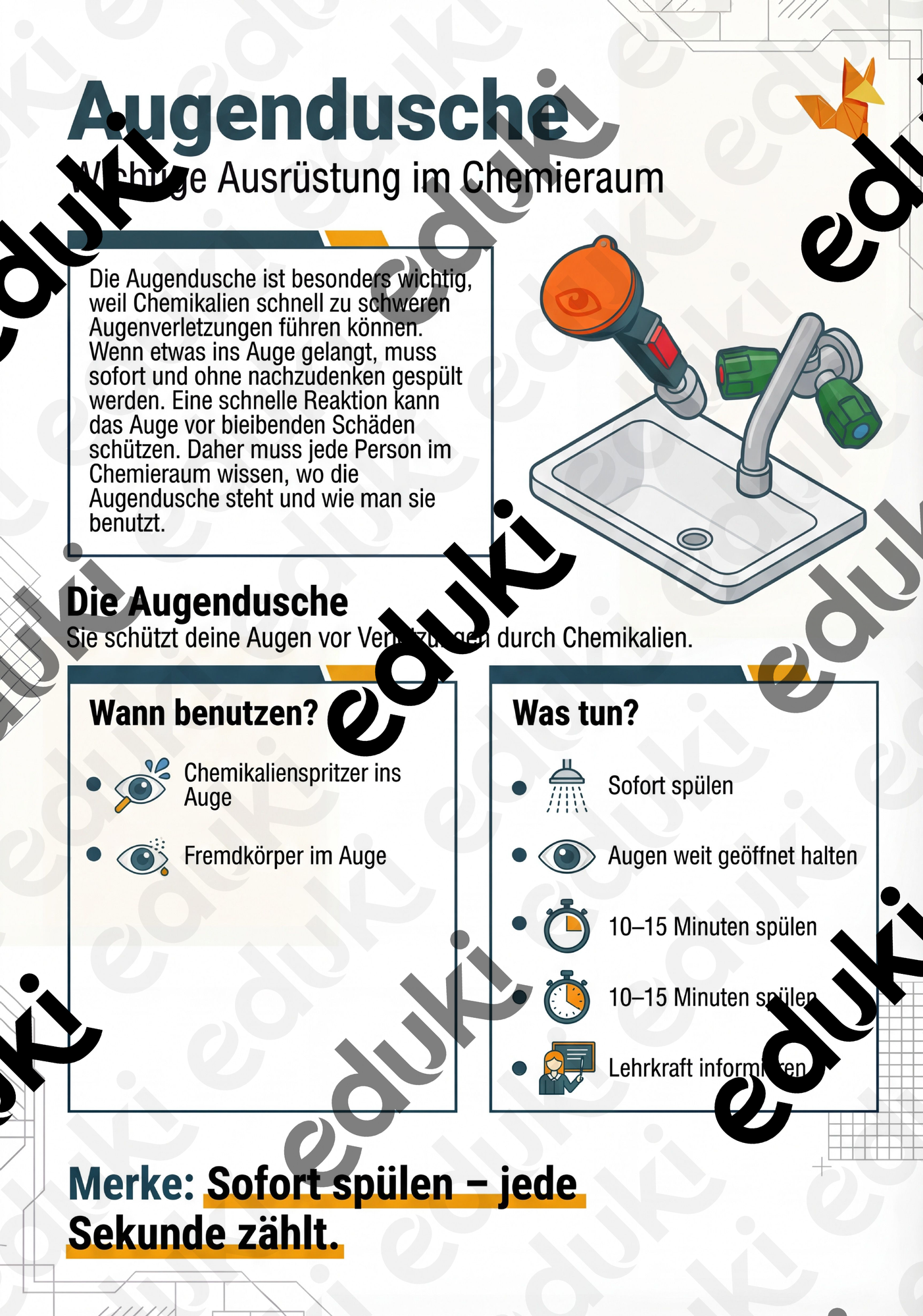 Augendusche - Sicherheitseinrichtungen - Spickzettel ...