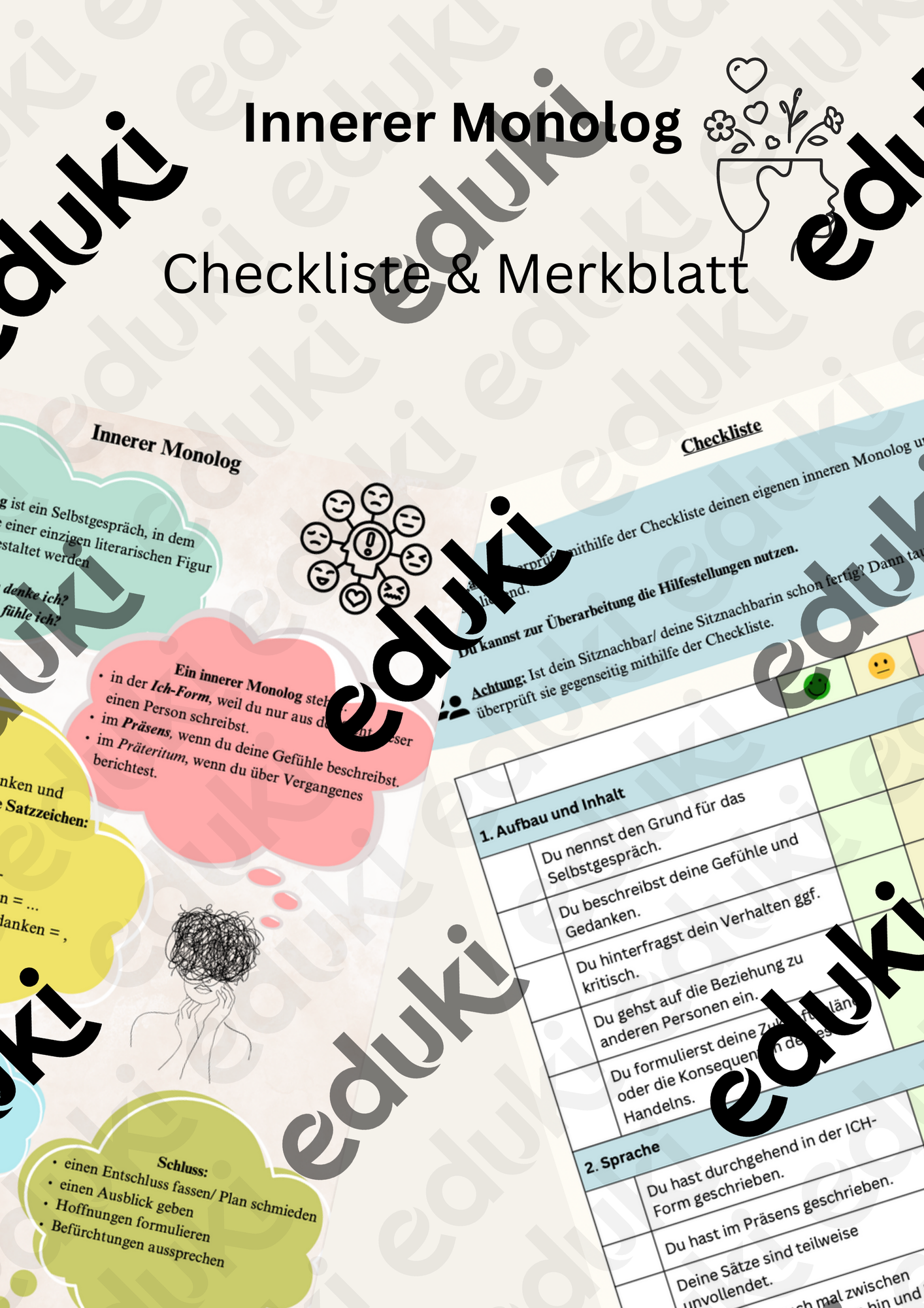 Innerer Monolog, Checkliste & Merkblatt – Unterrichtsmaterial im Fach ...