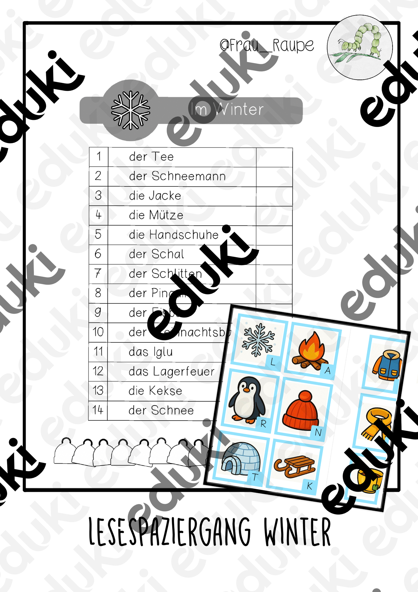 Lesespaziergang im Winter – Unterrichtsmaterial im Fach Deutsch