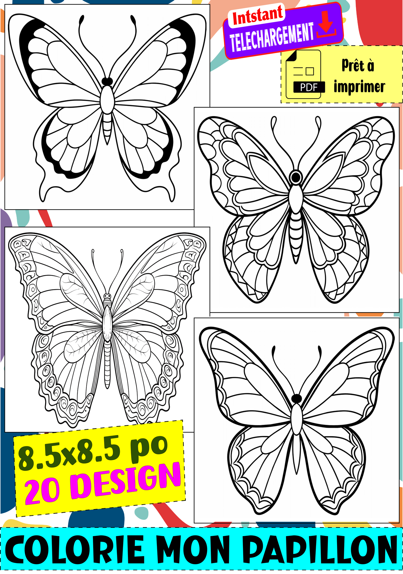 Colorie mon papillon : Une aventure créative pour les enfants ...