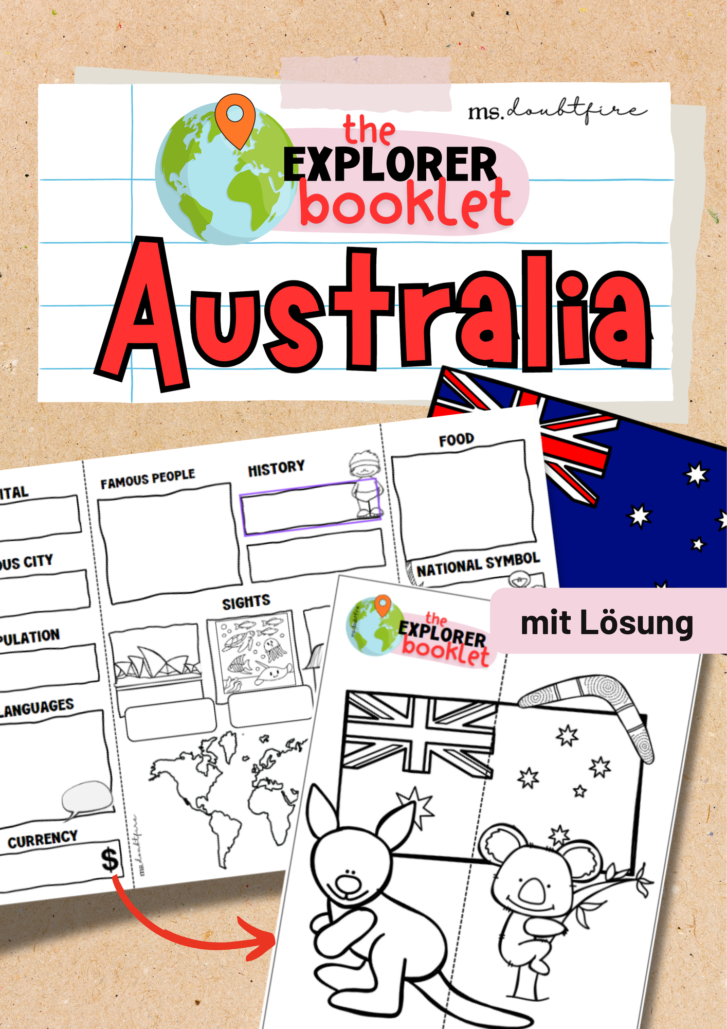 Australia: Explorer Booklet, Mini Lapbook (civiltà e cultura dell ...