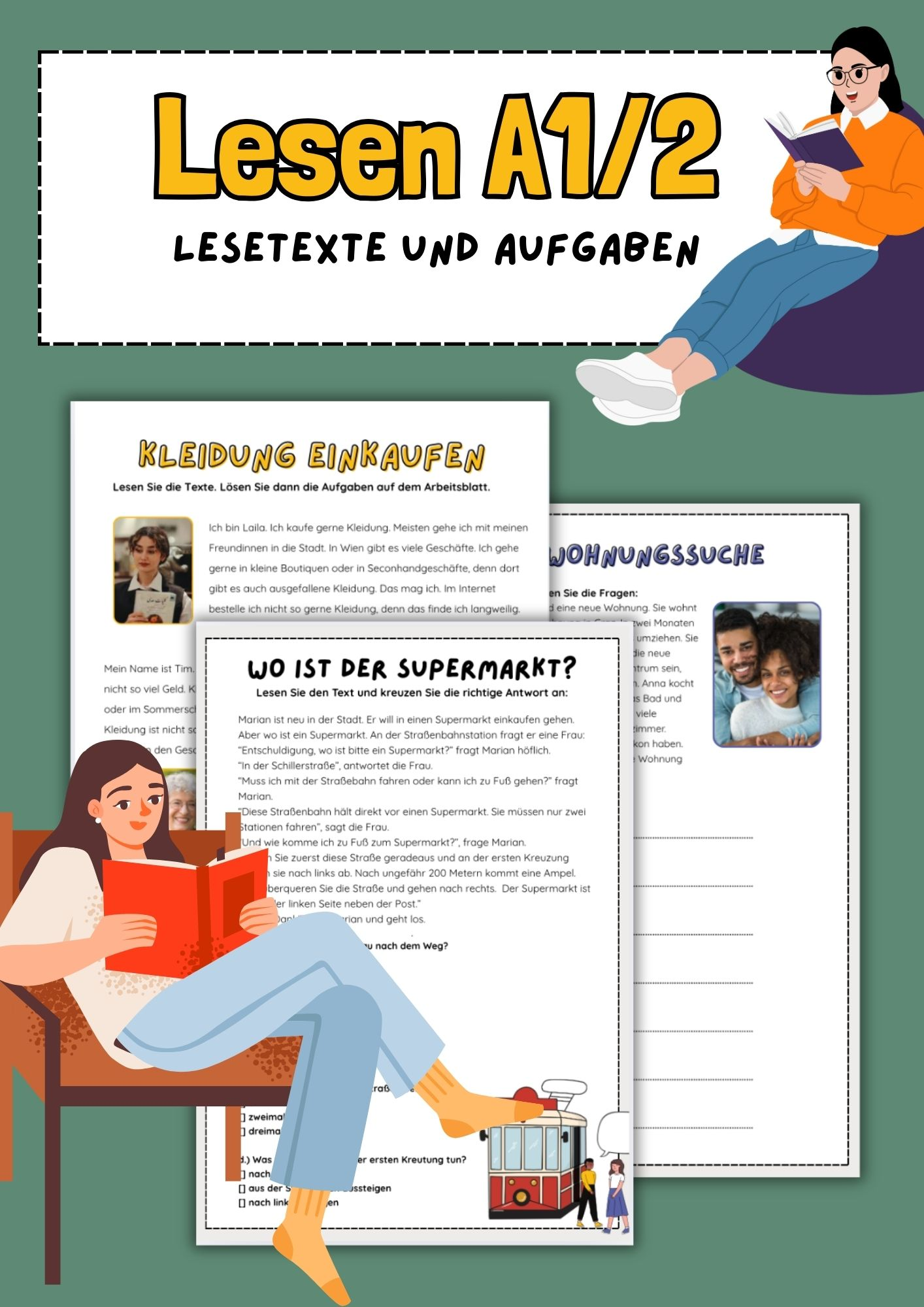 Lesetexte: Lesetraining A1.2 (DaF/ DaZ) – Unterrichtsmaterial im Fach ...