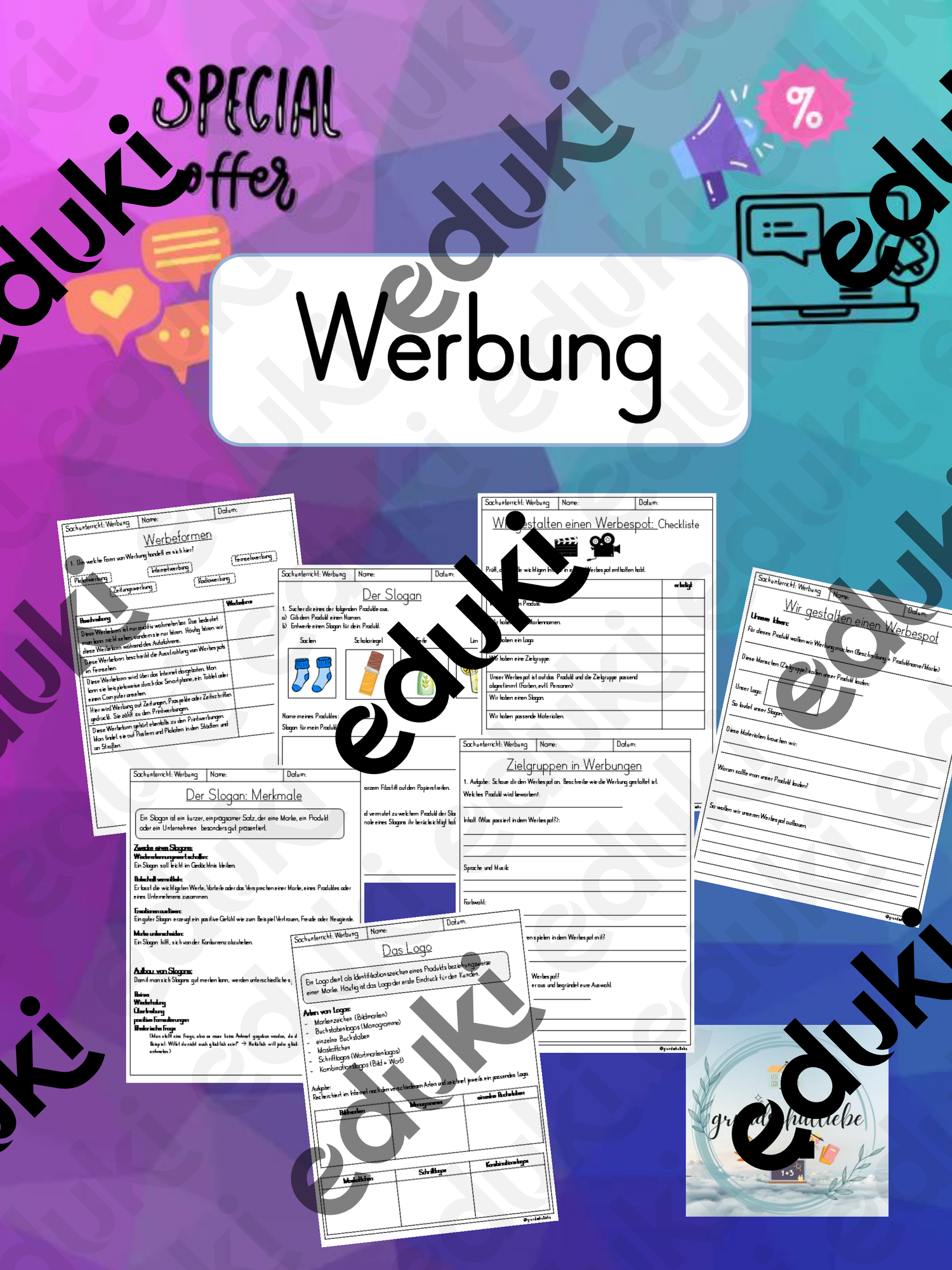 Einheit zum Thema: Werbung (3./4. Klasse) – Unterrichtsmaterial im Fach ...